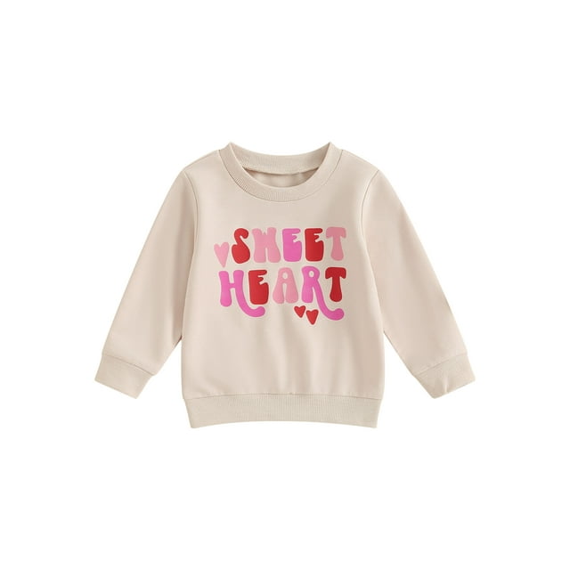 Toddler Baby Girl Boy Valentines Day Outfit Long Sleeve Crewneck ...