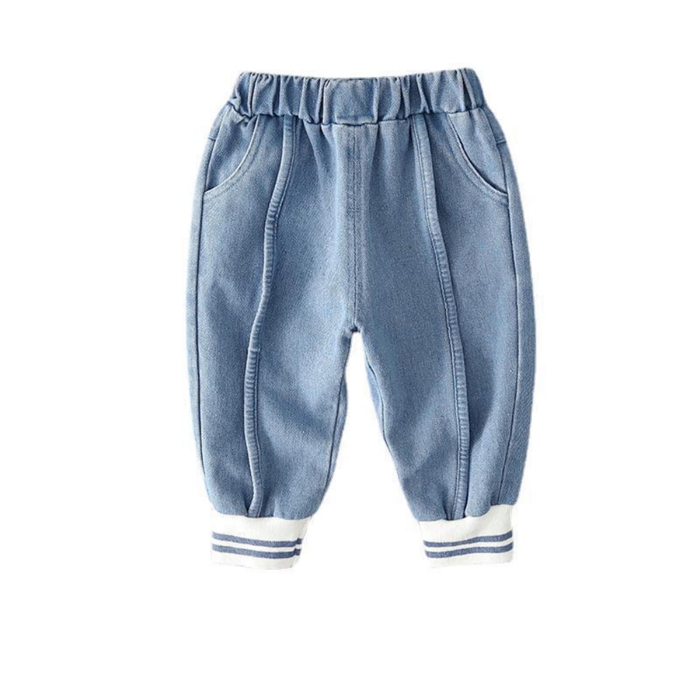 Toddler Baby Girl Boys Denim Jean Trousers Elastic Waist Casual Harem ...