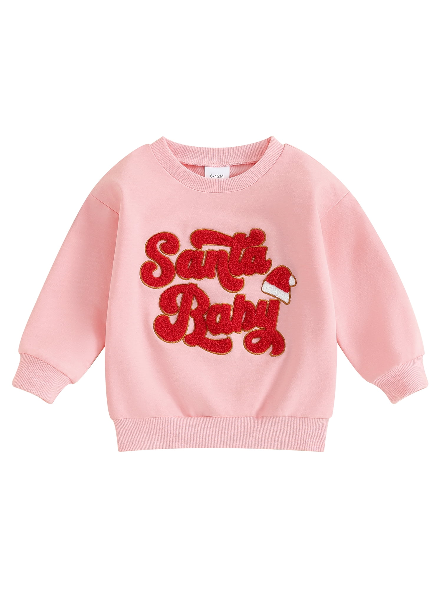 Toddler Baby Girl Christmas Outfit Santa Baby Sweatshirt Long Sleeve ...