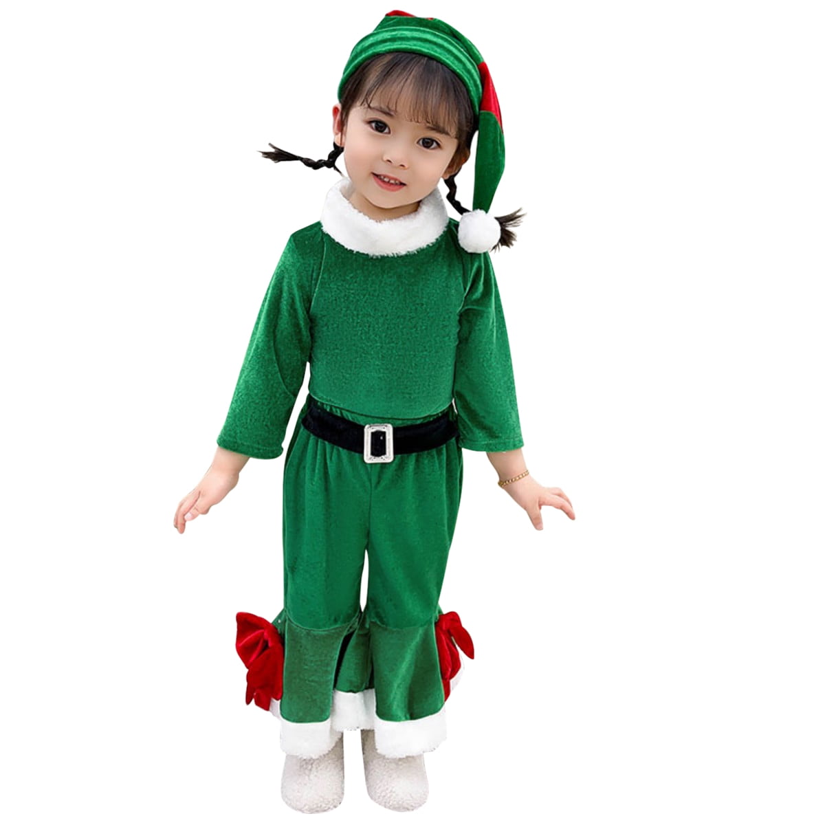 Toddler Baby Girl Christmas Outfits Velvet Fall Santa Claus Cosplay ...