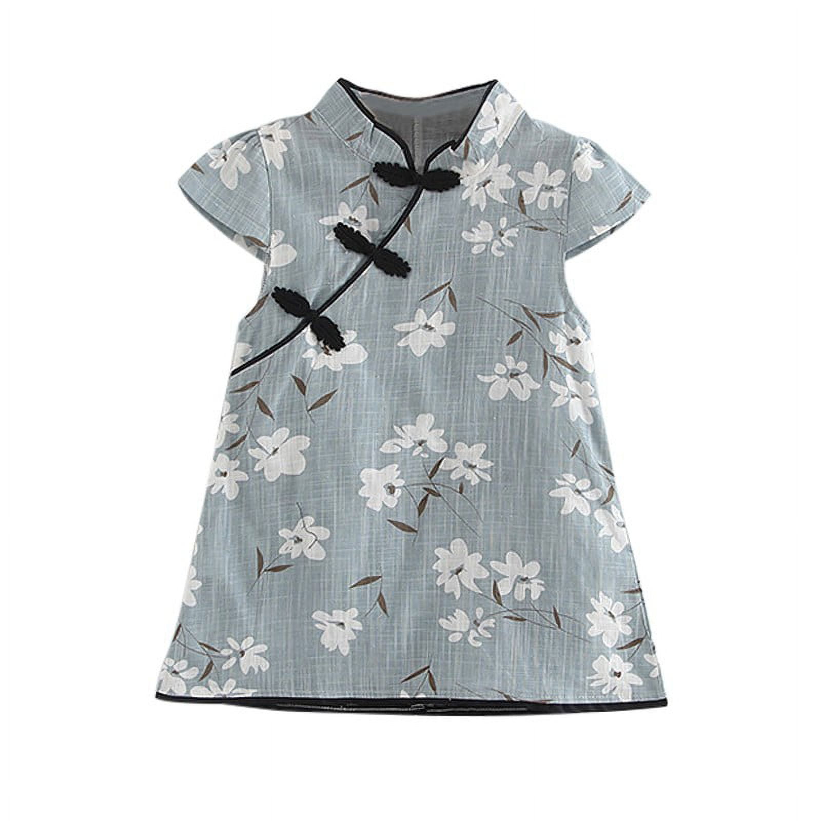 Toddler Baby Girl Classic Chinese Qipao Kids Floral Peacock Cheongsam ...