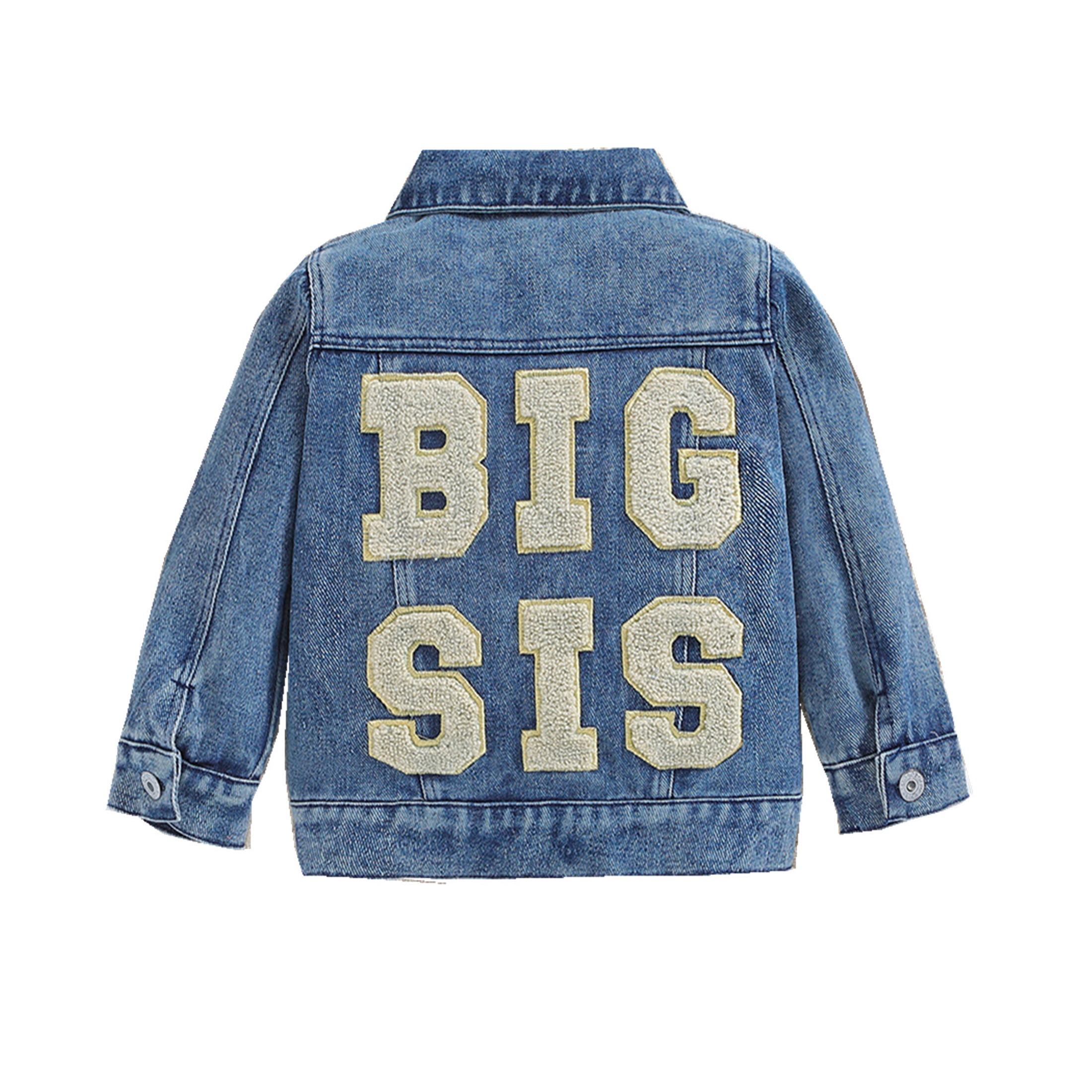 Toddler Baby Girl Denim Jacket Big Sister/Brother Letter Embroidery ...