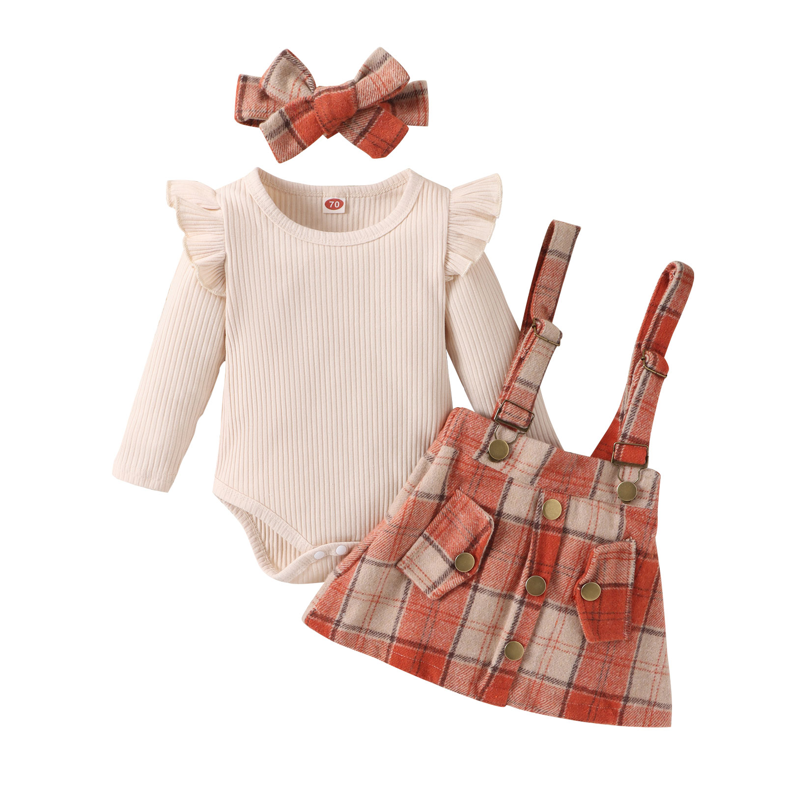 Toddler Baby Girl Fall Winter Clothes 6M 12M 18M 24M 3Y Ruffle Shoulder ...