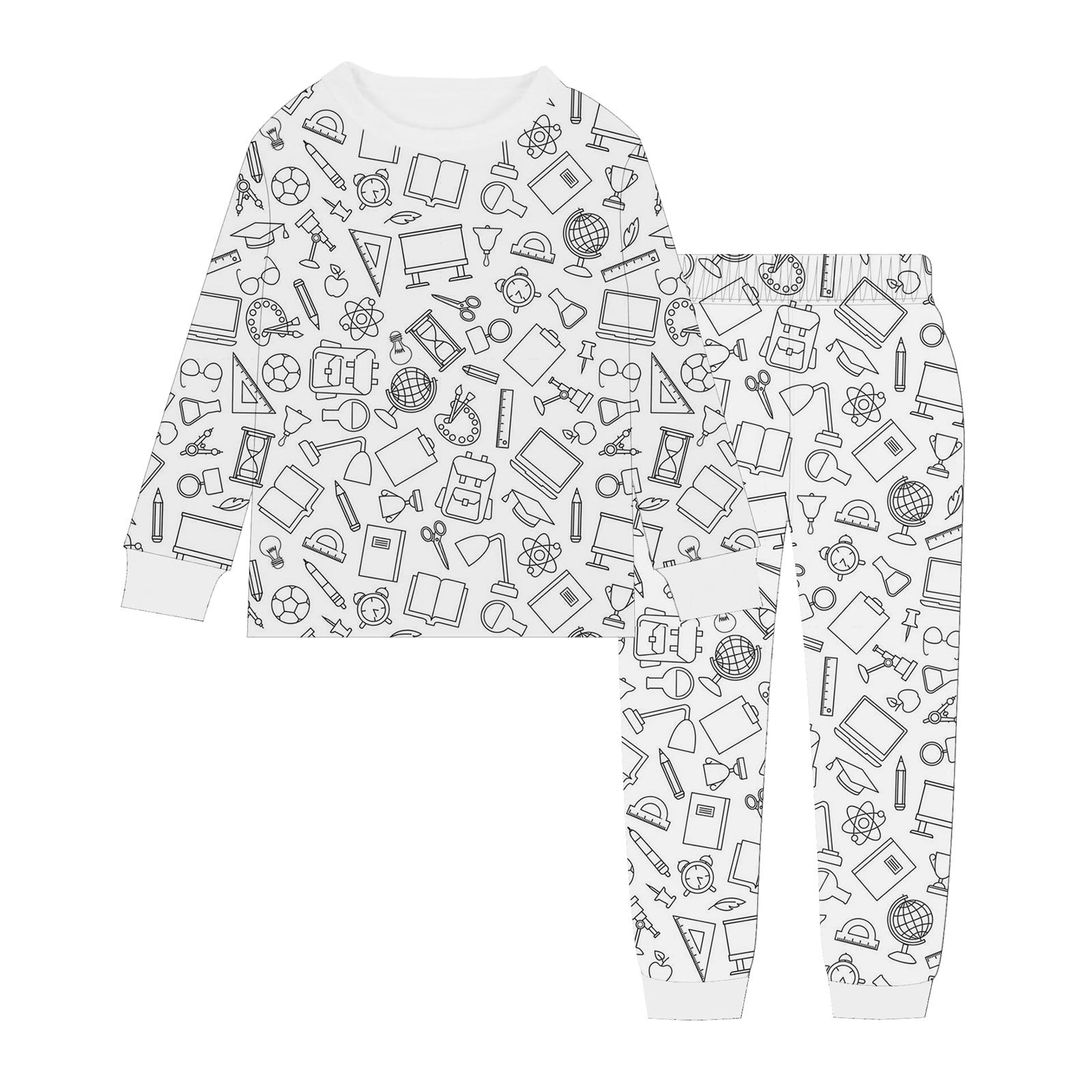 Toddler Baby Girl Floral Outfit Kid DIY Painted Homewear Set Colouring ...