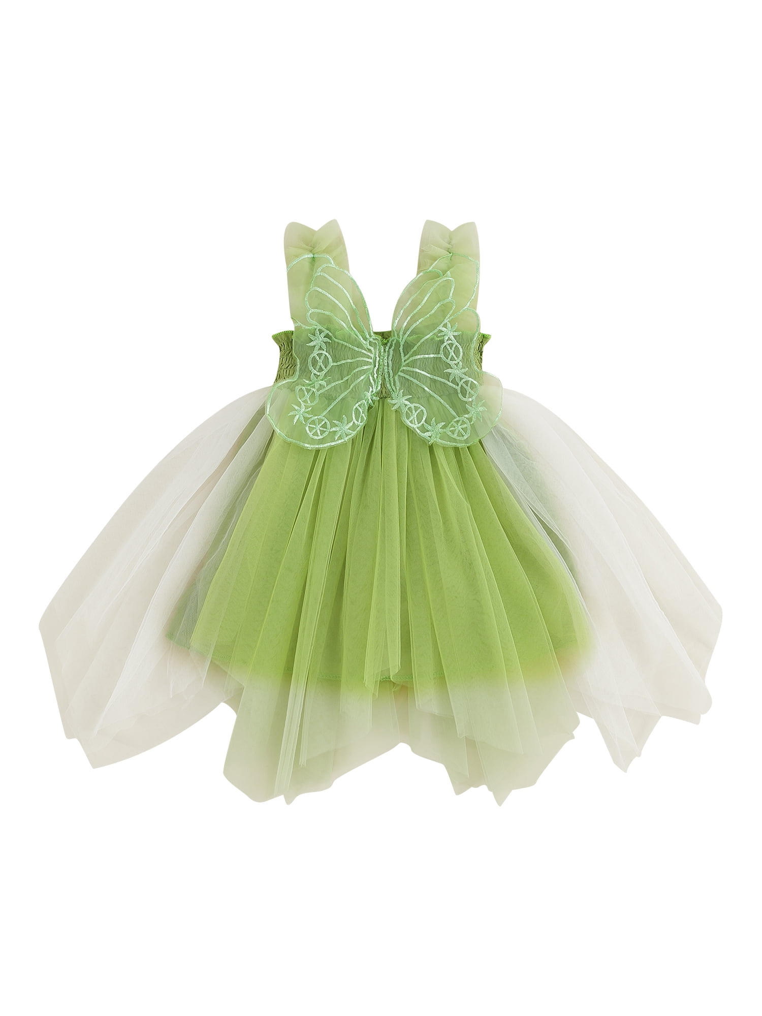 Toddler Baby Girl Halloween Outfit Fairy Wings Princess Dress 3D ...