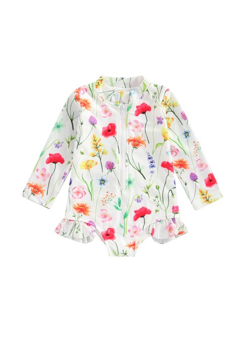 Disney Frozen Elsa Girls Swimwear, Character Rash Guards, Long Sleeves ...
