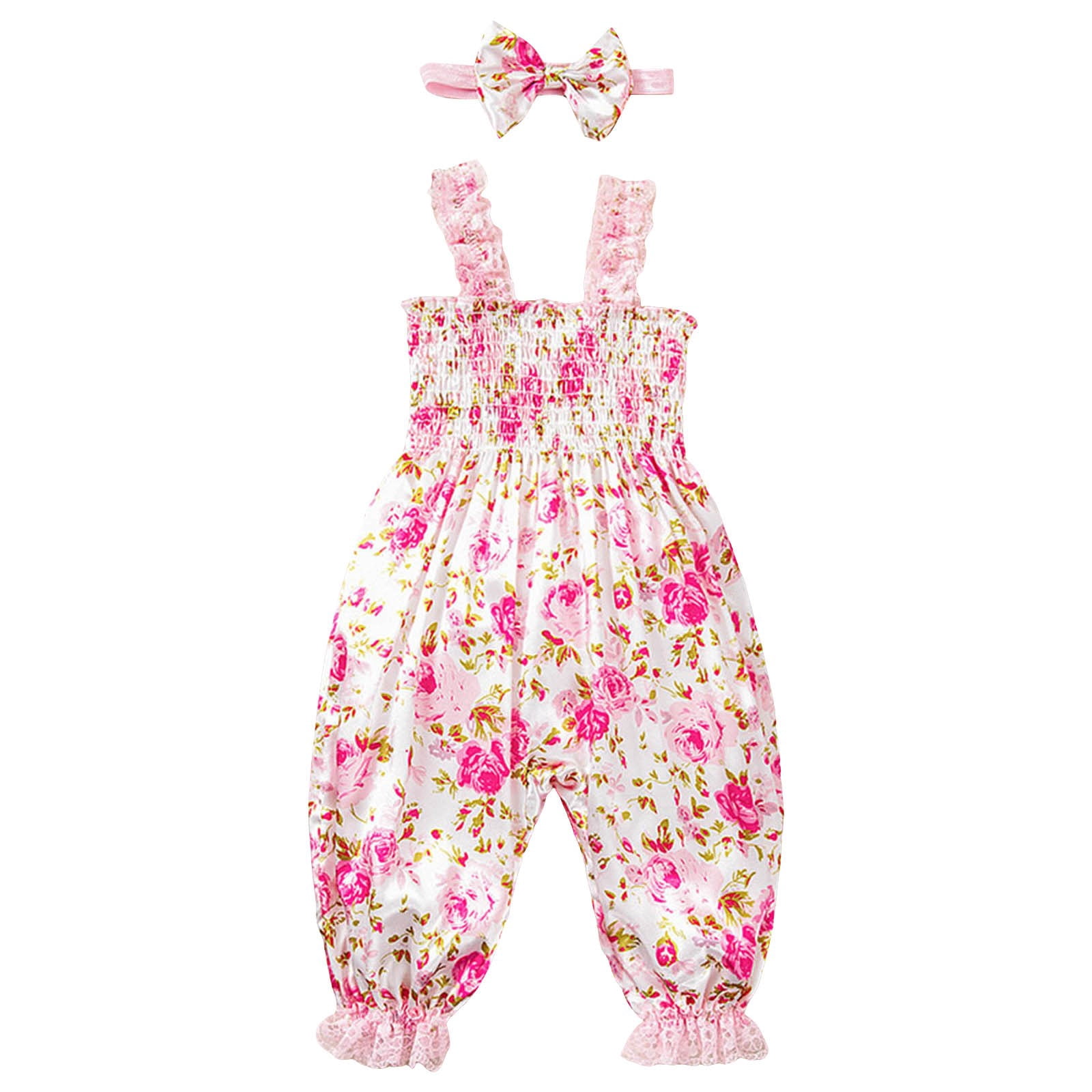Toddler Baby Girl Summer Clothes Floral Short Sleeve Shirt Top and ...