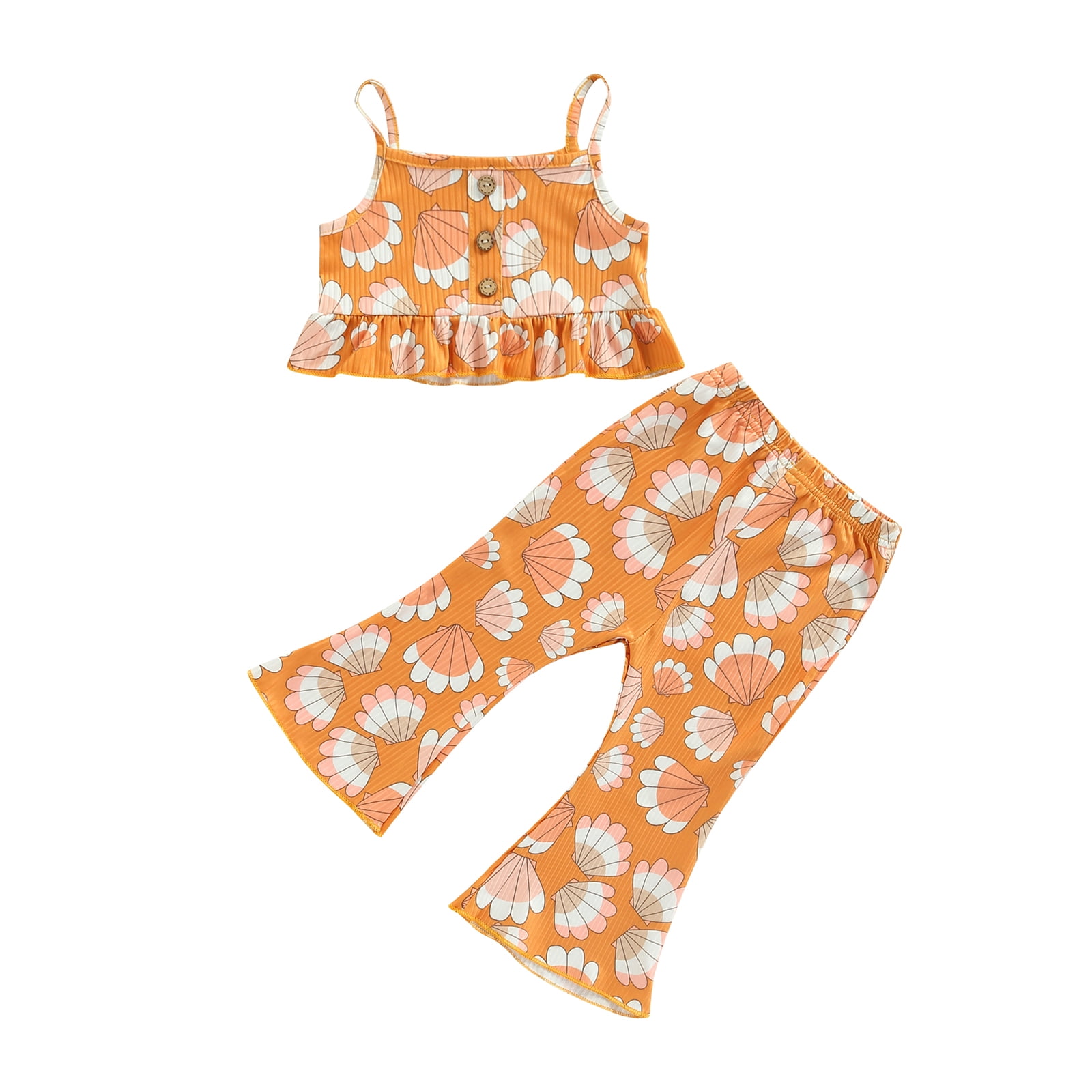 Toddler Baby Girl Summer Clothing Set 12M 24M 3Y 4Y 5Y Sleeveless Tank ...