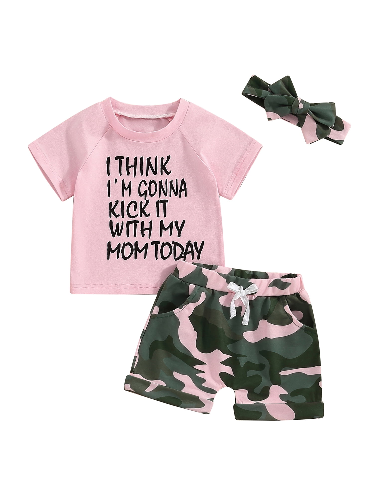 Toddler Baby Girl Summer Outfit 1-5T Daddy Mommy Girl Clothes Short Sleeve T-shirt Tops ...