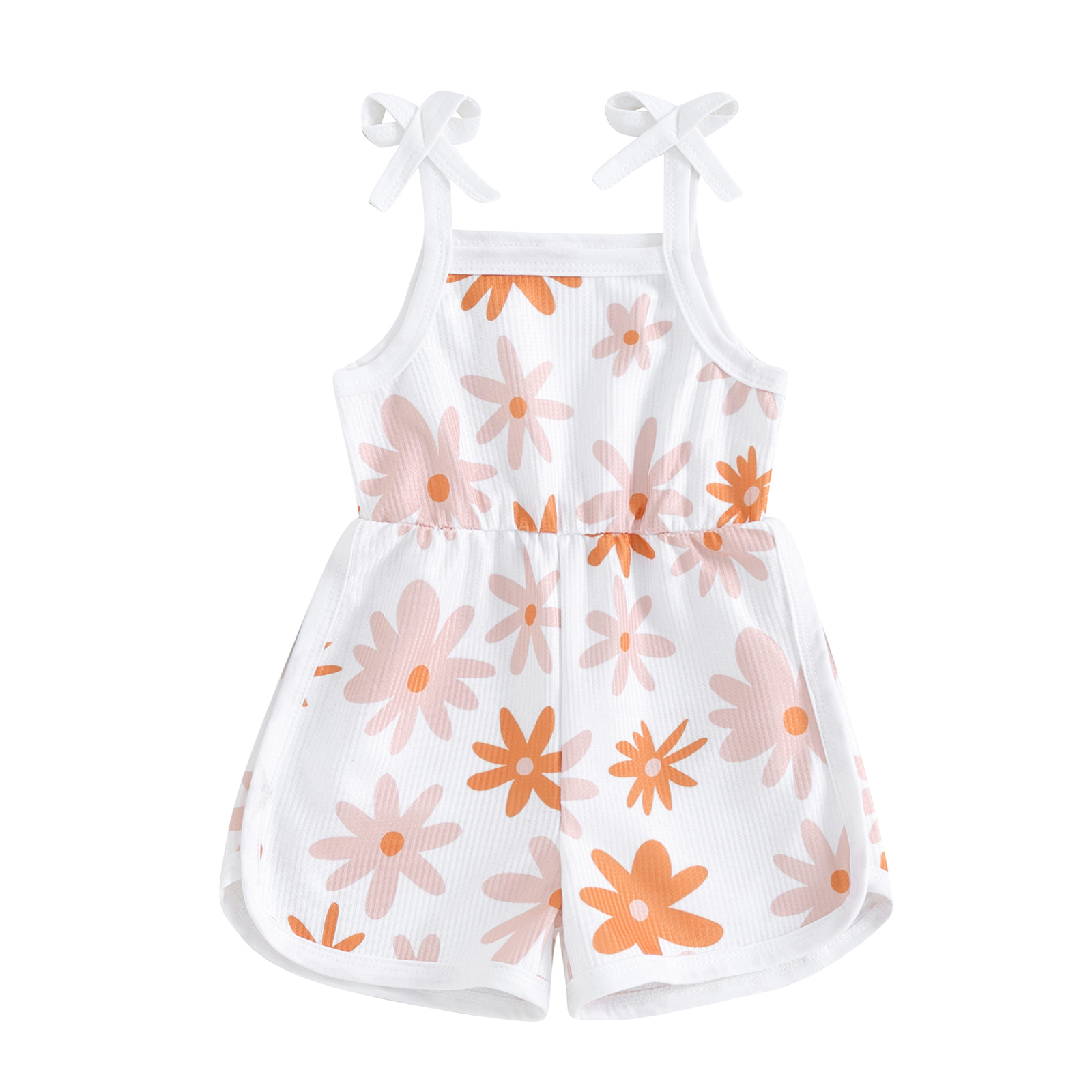 Toddler Baby Girl Summer Outfit Floral Romper Tie-Up Strap Halter ...