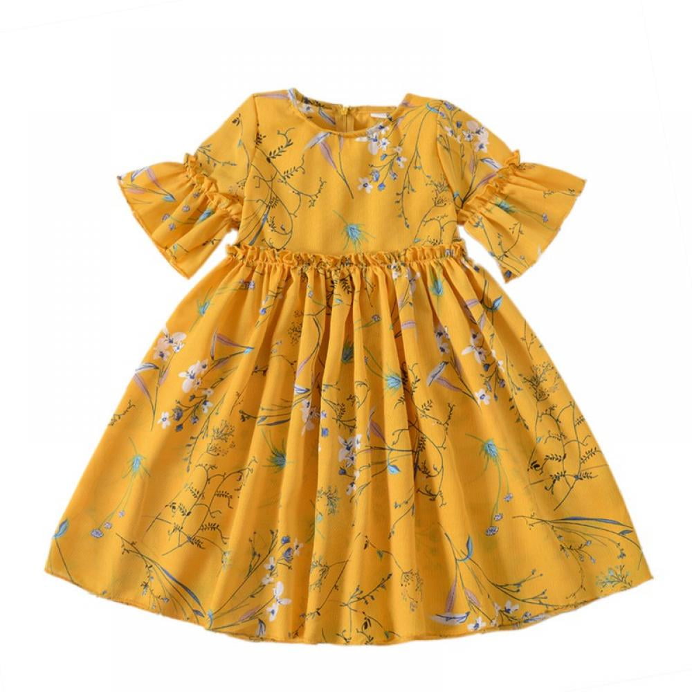 Toddler Baby Girl Sun Dress Wildflower Floral Seaside Beach Dress ...