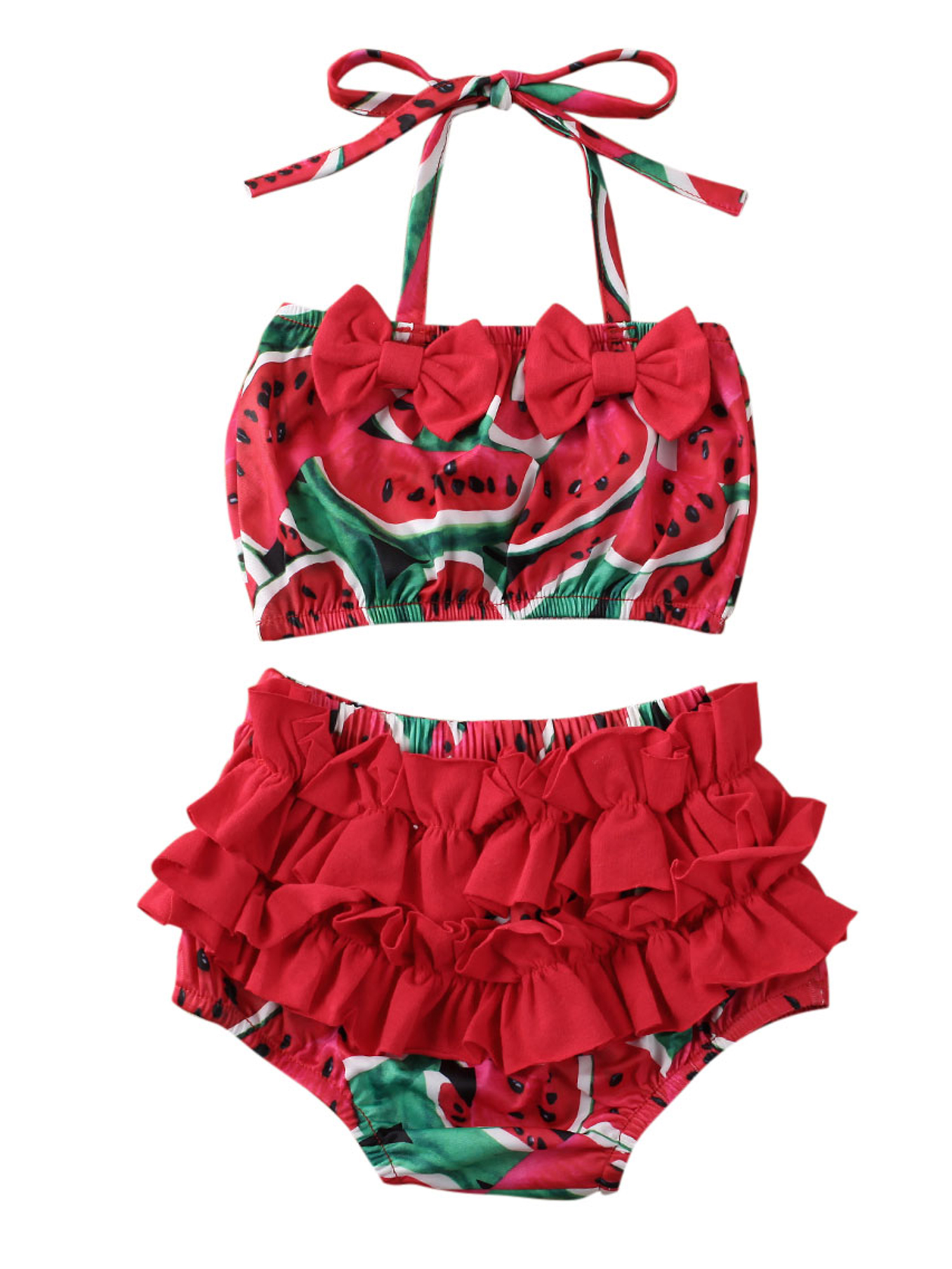 Toddler Baby Girl Swimsuit 2 Piece Pineapple Watermelon Bathing Suit ...