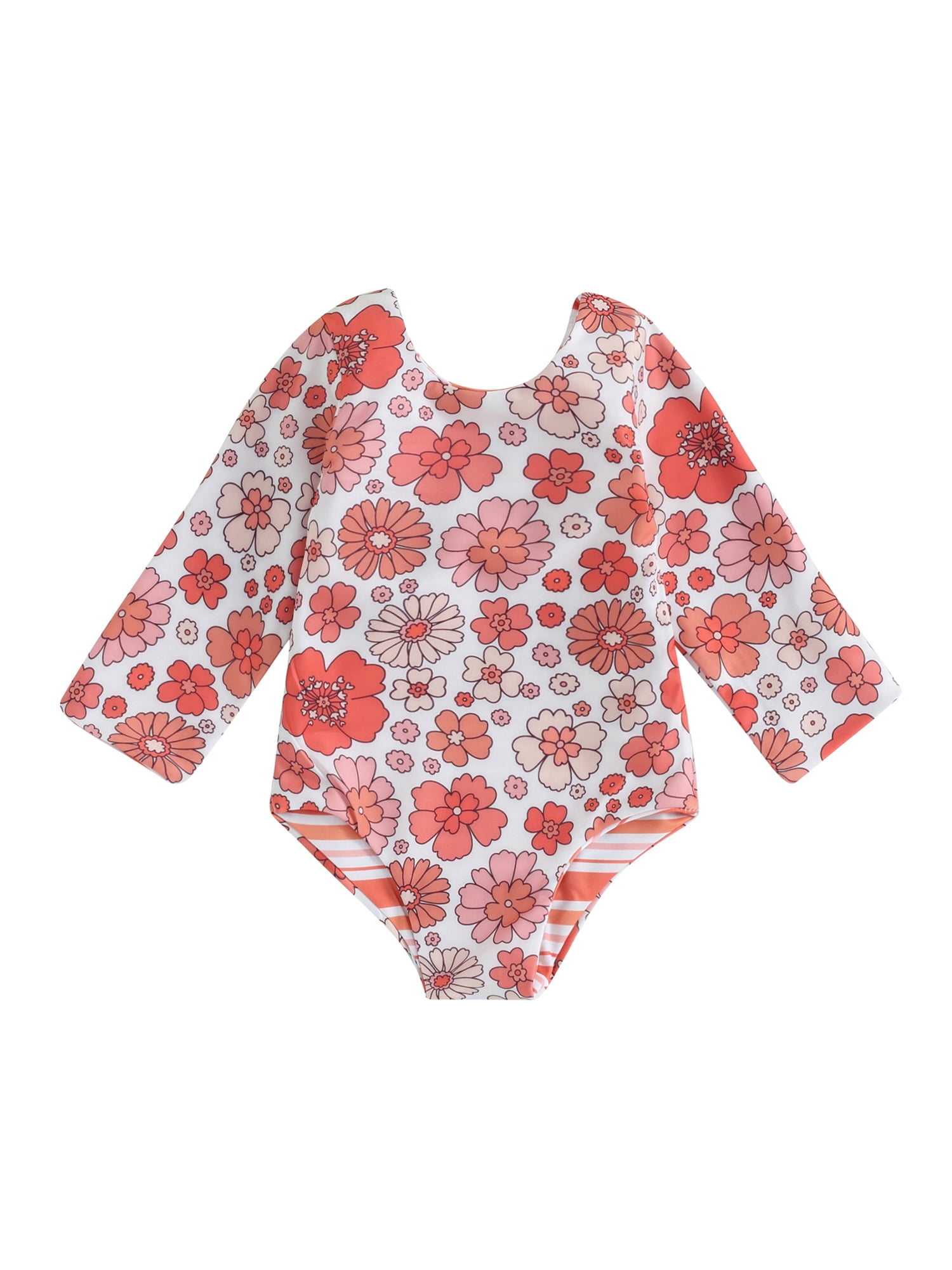 Toddler Baby Girl Swimsuits Set Rash Guard Bathing Suits Long Sleeve ...