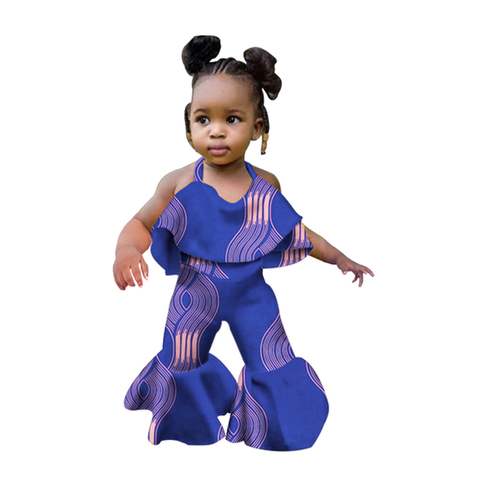 Toddler Baby Girls African Clothes Summer Bell Bottom Jumpsuit Kids ...