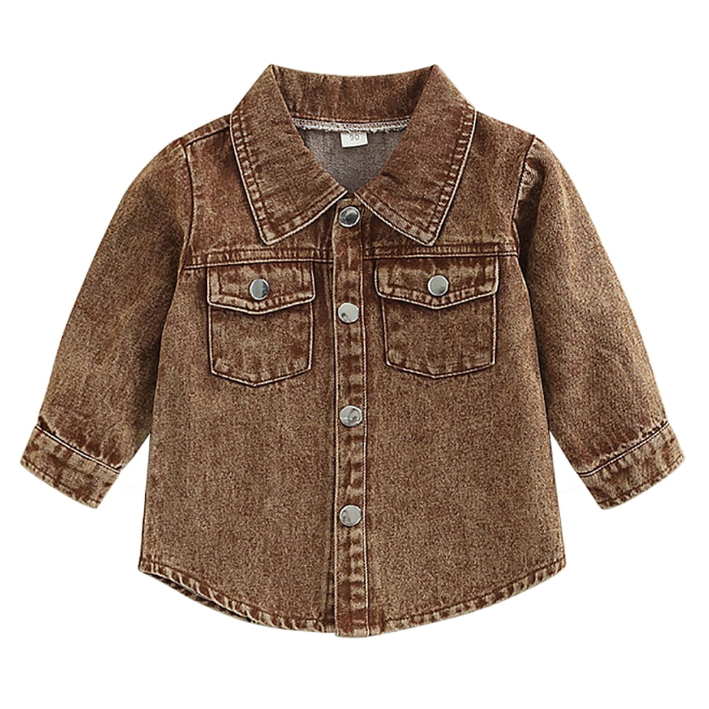 Toddler Baby Girls Boys Jean Jacket Coat, Button Down Coat for Kids ...