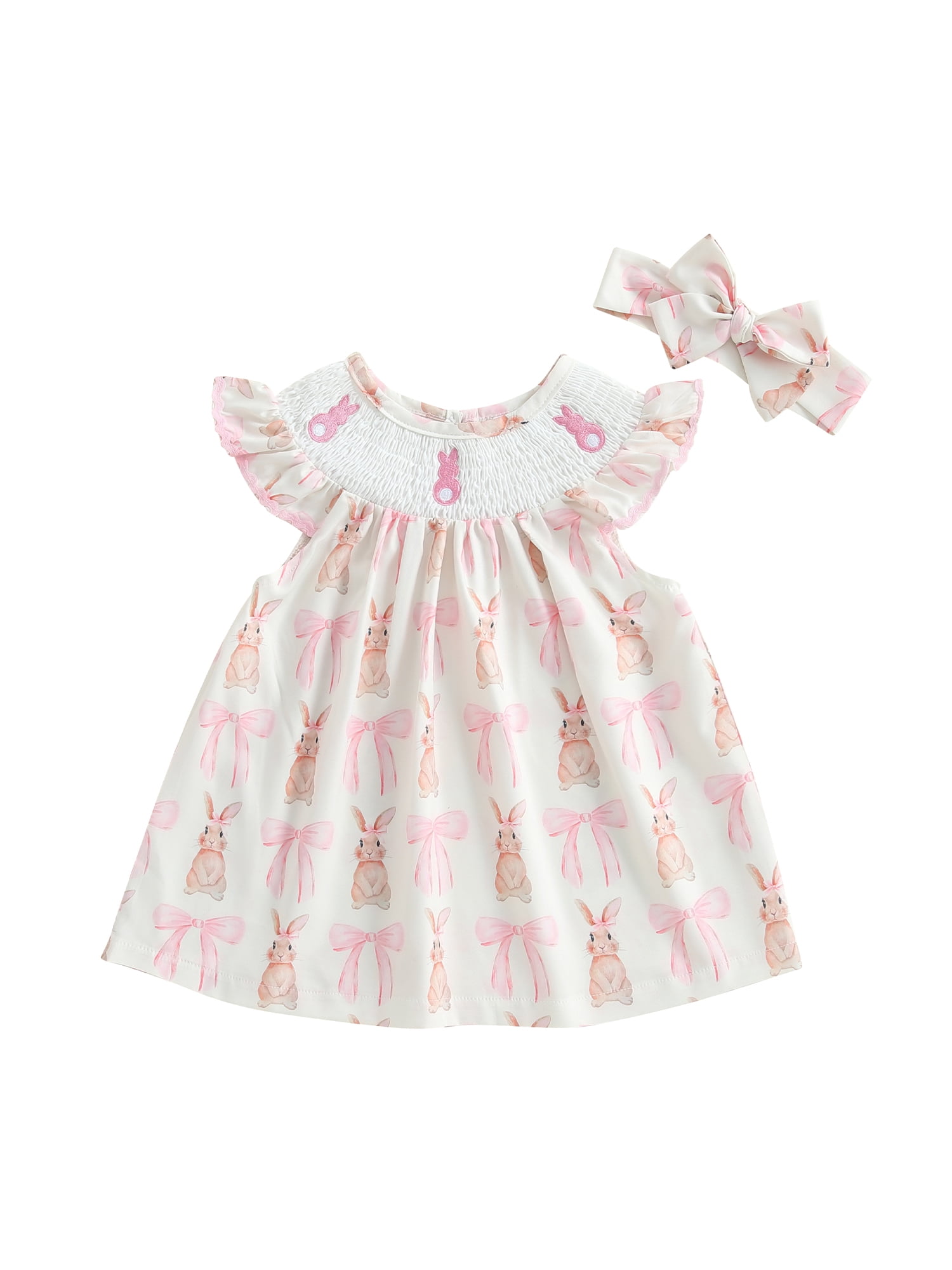 Toddler Baby Girls Dress 6 9 12 18 24 Months 2T 3T Rabbit/Easter Eggs ...