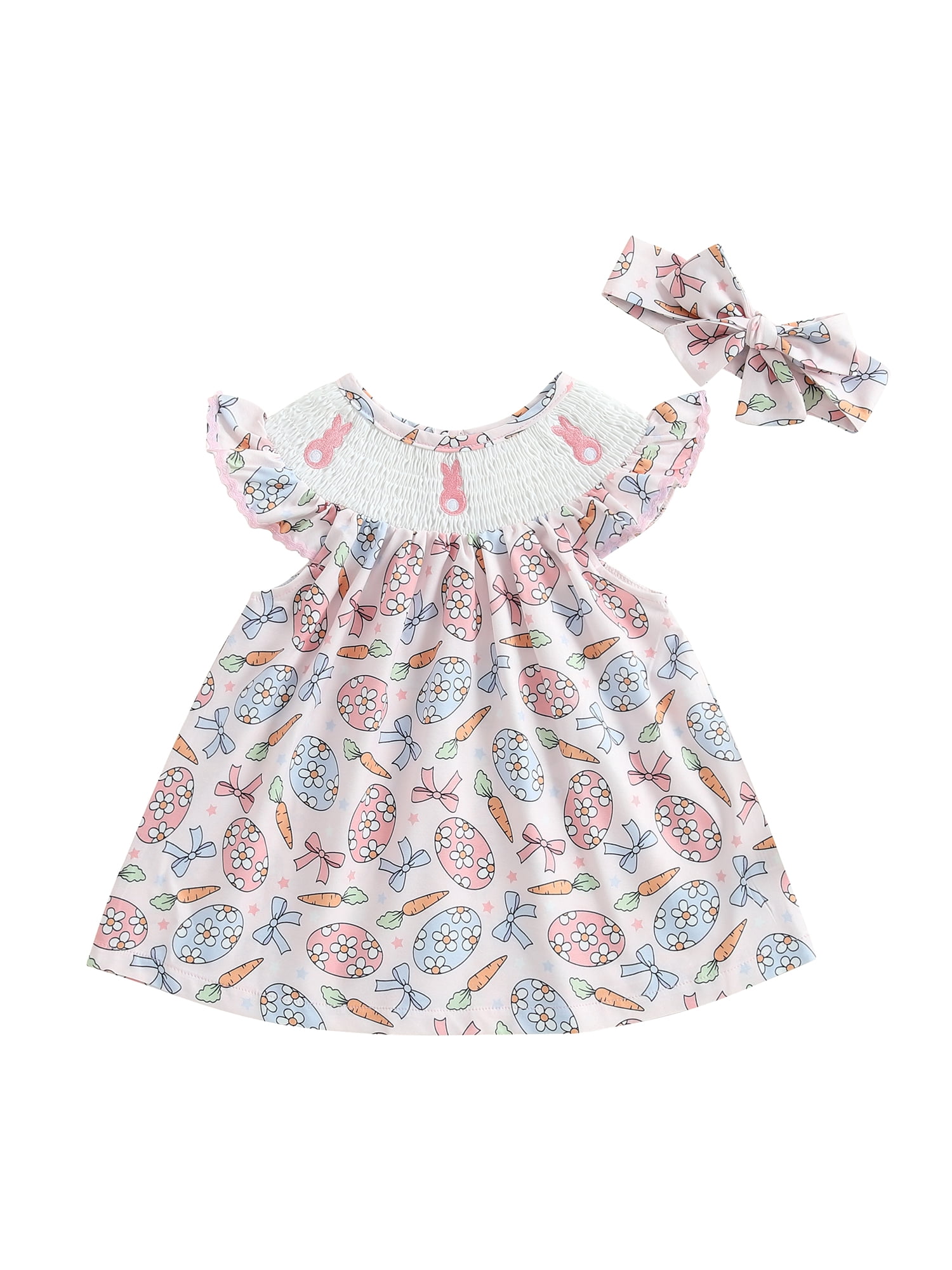 Toddler Baby Girls Dress 6 9 12 18 24 Months 2T 3T Rabbit/Easter Eggs ...