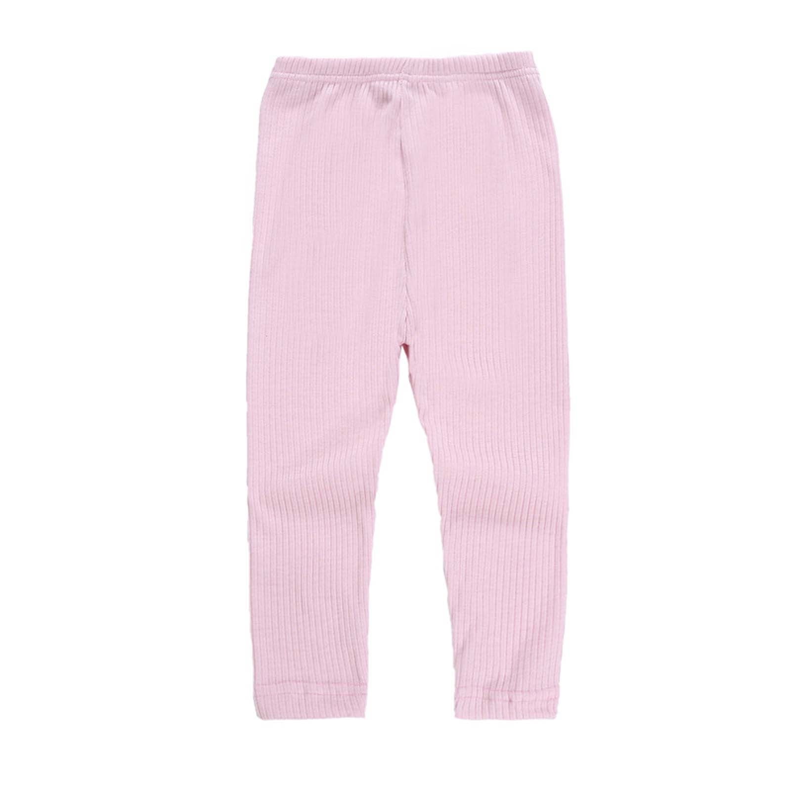 Toddler Baby Girls Knit Leggings Ribbed Footless Tights Kids Solid ...