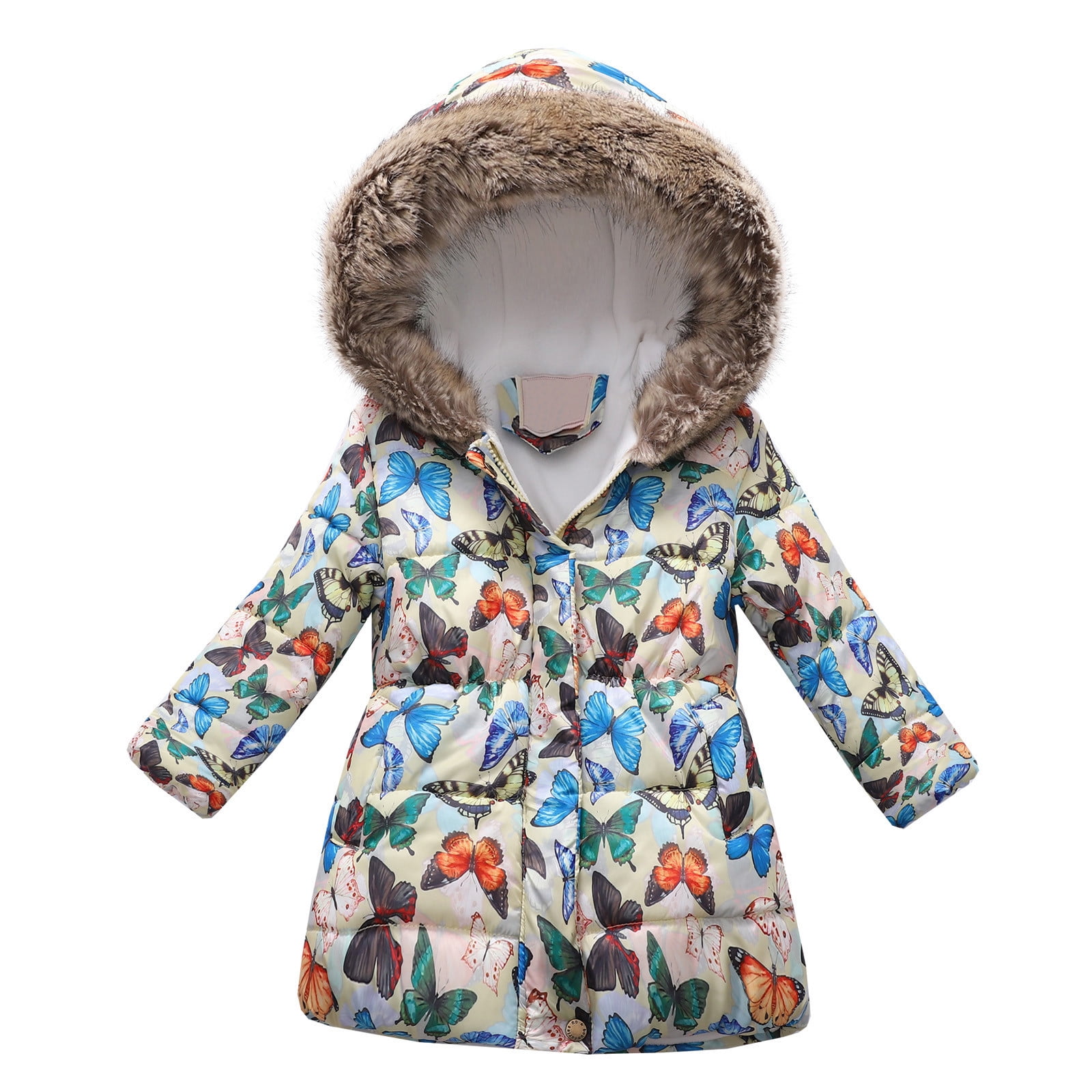 Toddler Baby Kids Girls Winter Thick Warm Parkas Hooded Windproof Coat Outwear Jacket Warm ...