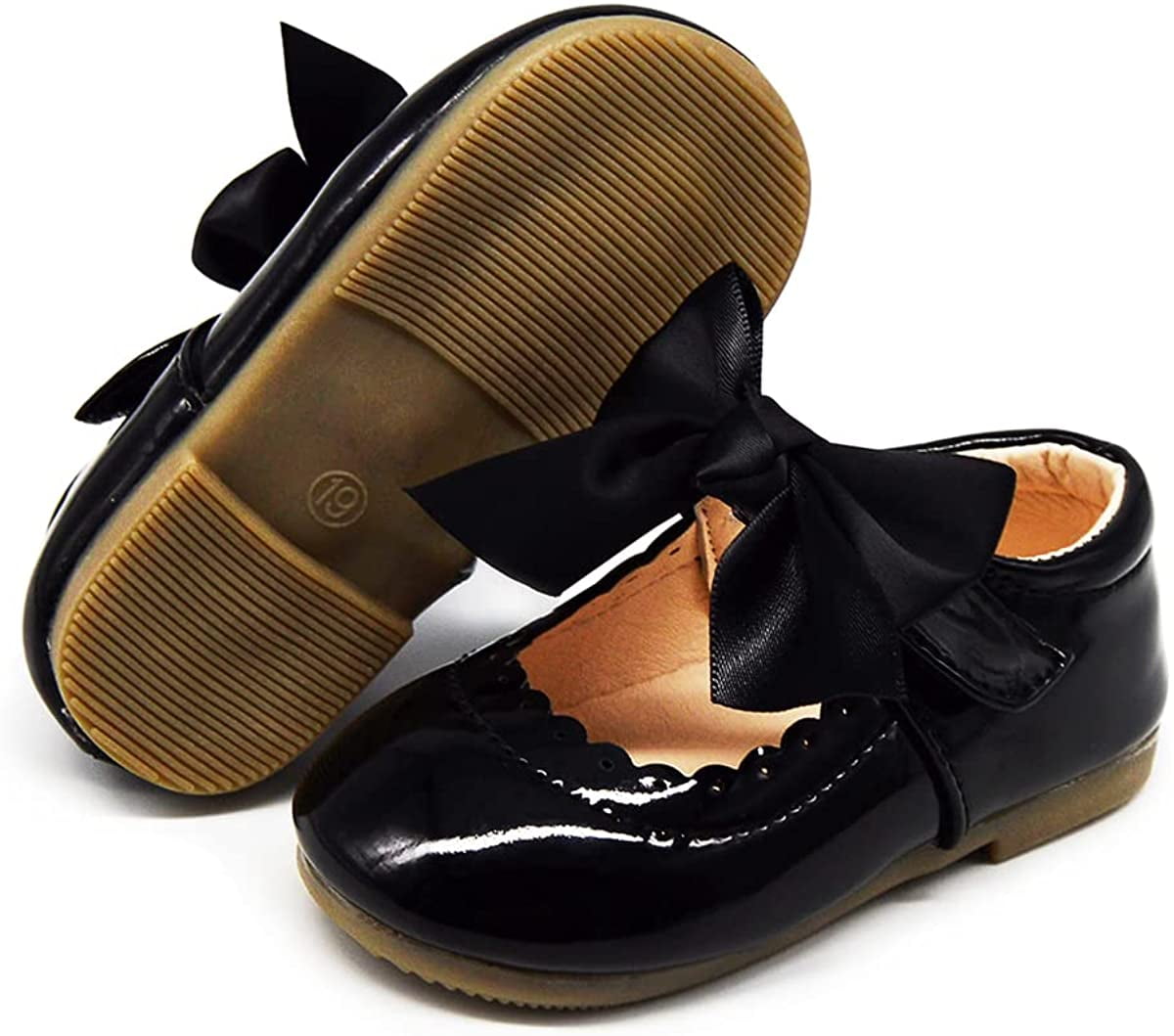 Toddler Baby Little Girl Shoes Non-Slip Sole Ballet Flats Mary Jane ...
