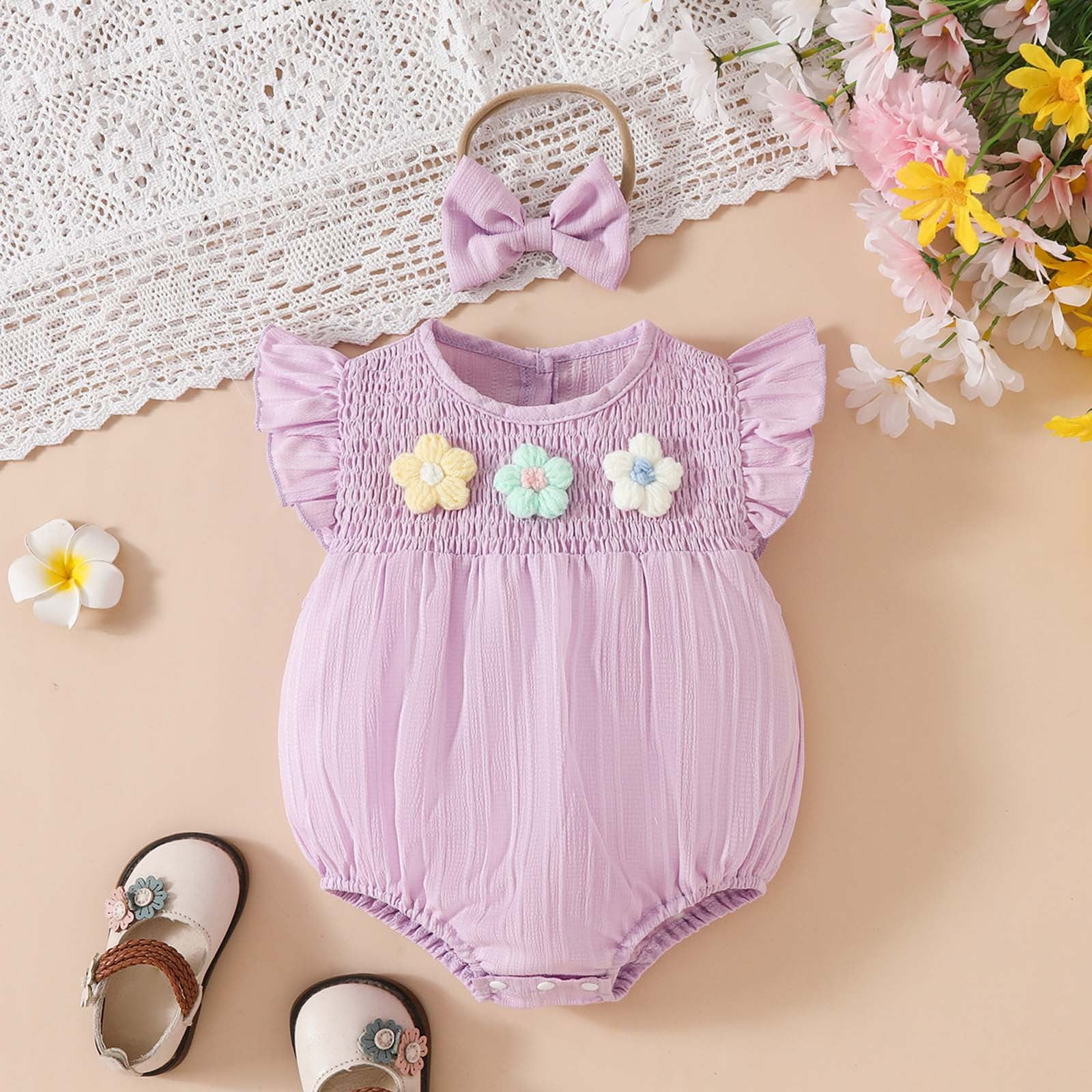 Toddler Baby Outfits For Girls Cartoon Girls Summer Clothes Aircraft sleeve Outfits Baby Girl 12 ...