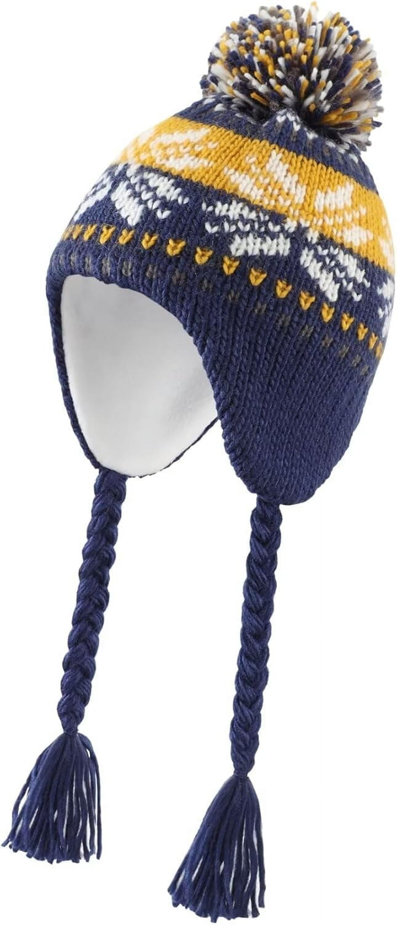 Toddler Baby Peruvian Hat with Ear Flaps Fleece Lined Beanie Hat Kids ...