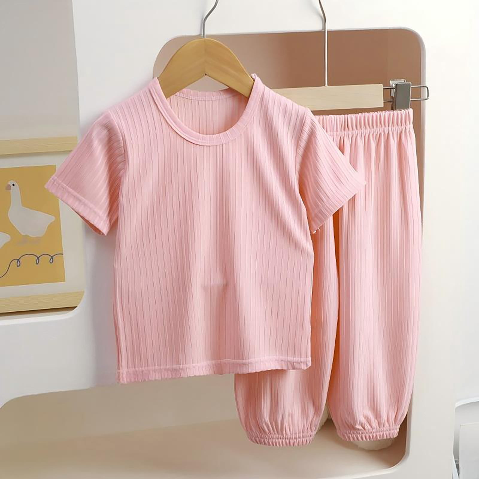 Toddler Baby Summer Outfits 2 Pcs Boys Girls Gauze Sweatpants and Short ...