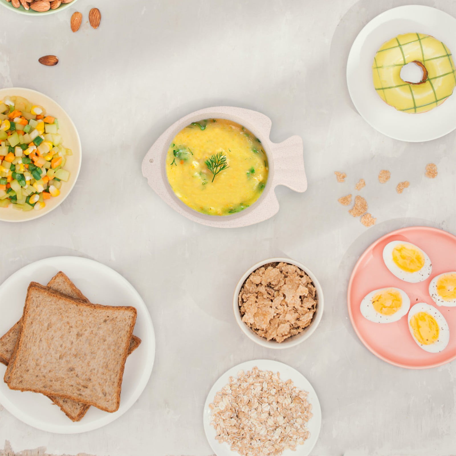 Toddler Baby Tableware for Mealtime, Unbreakable Dish for Snacks ...