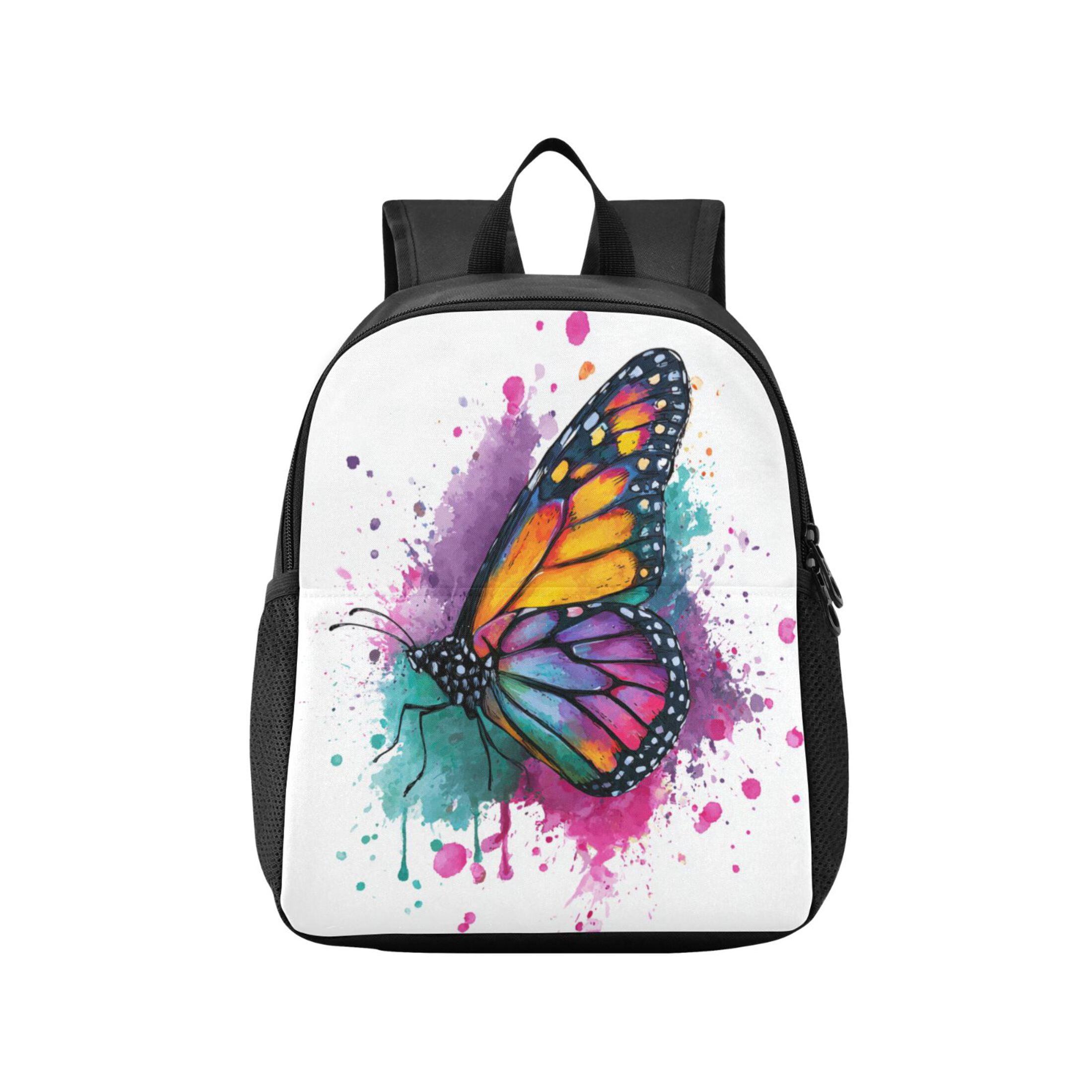 Toddler Backpack Rainbow Splatter Butterfly Print Waterproof ...