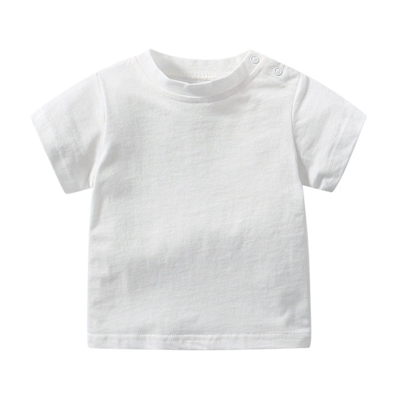 Toddler Basic Short Sleeve Tee Baby Boys Girls Tshirt Infant Baby ...