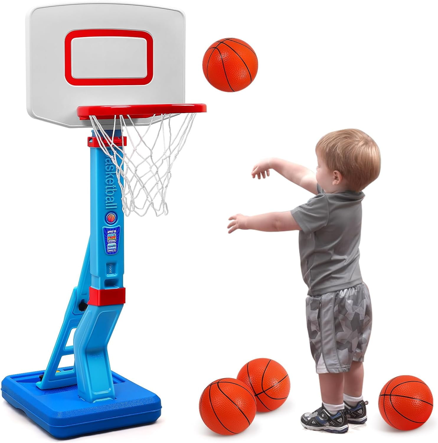Toddler Basketball Hoop Height Adjustable Kids Basketball Hoop for ...