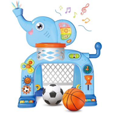 Move2Play Giraffe Basketball Hoop Pink, Soccer Goal Activity Center ...