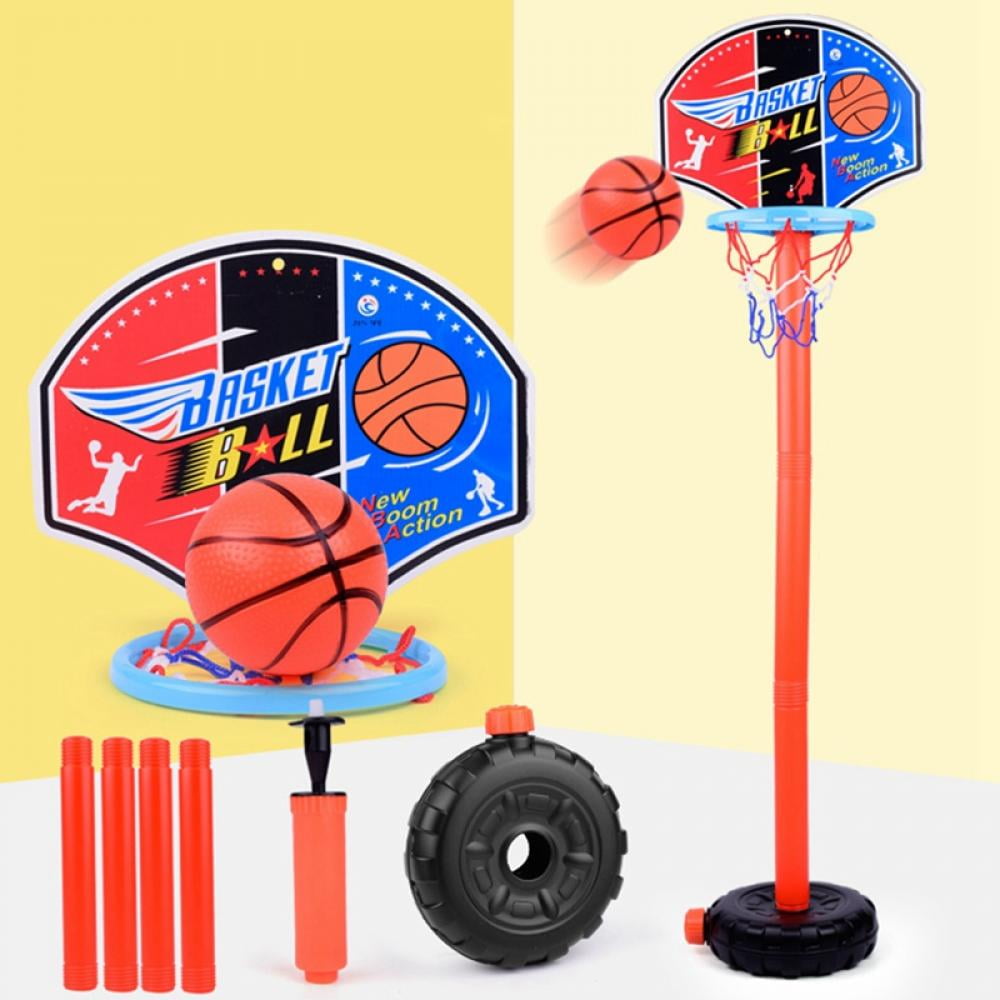 Adjustable Toddler Basketball Hoop Stand 45-110cm with Ball & Pump for ...