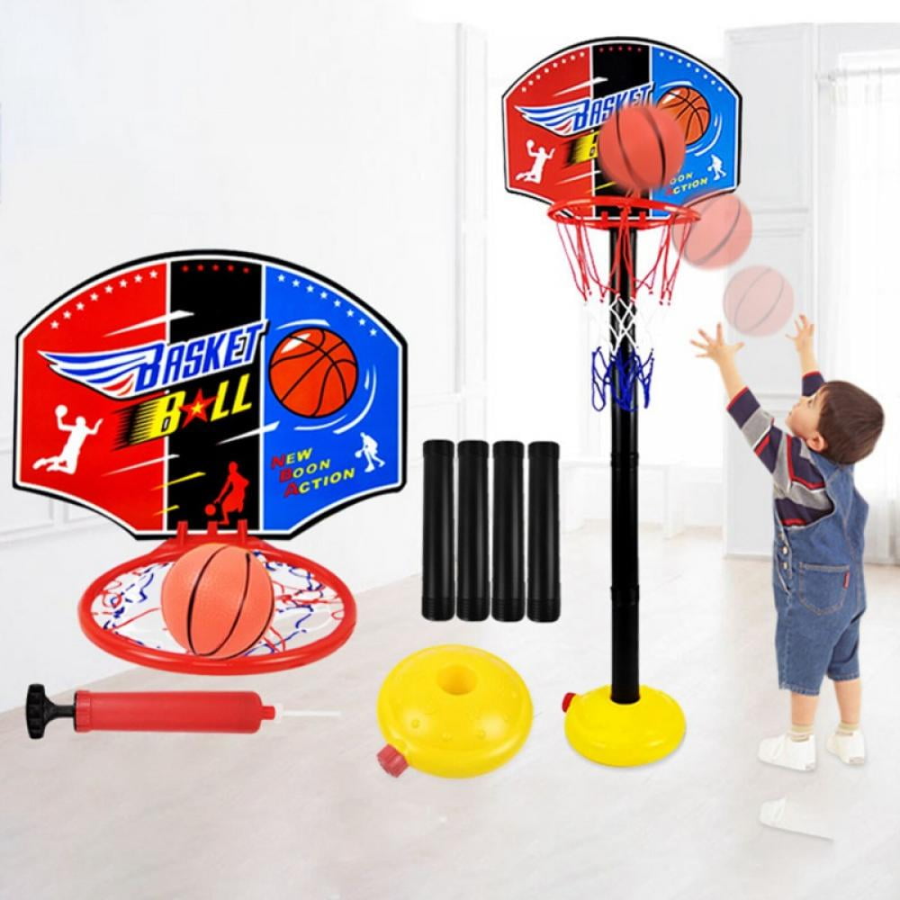 Toddler Basketball Hoop Stand Adjustable Height Mini Indoor Basketball ...