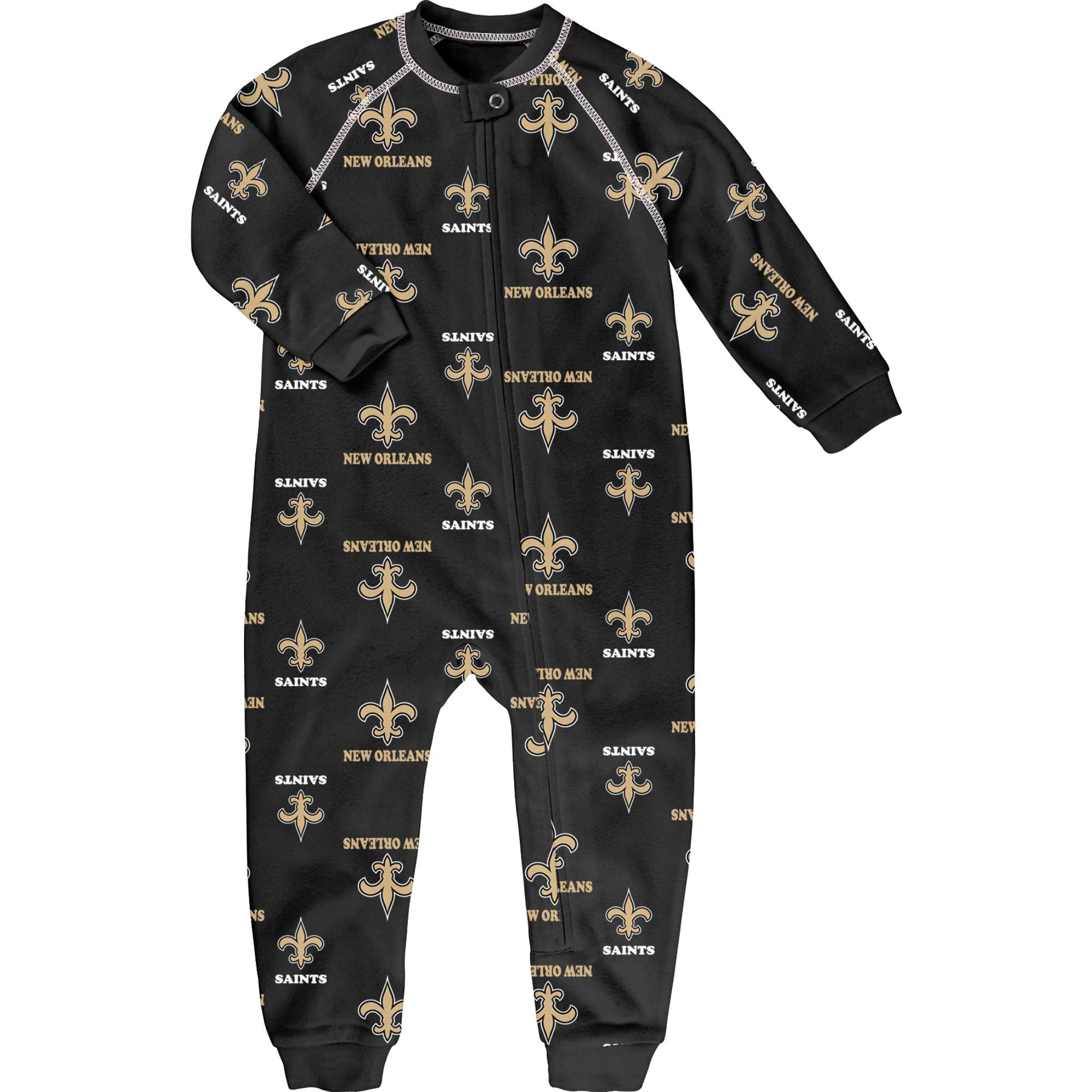 Toddler Black New Orleans Saints Allover Print Raglan Full-Zip Jumper ...