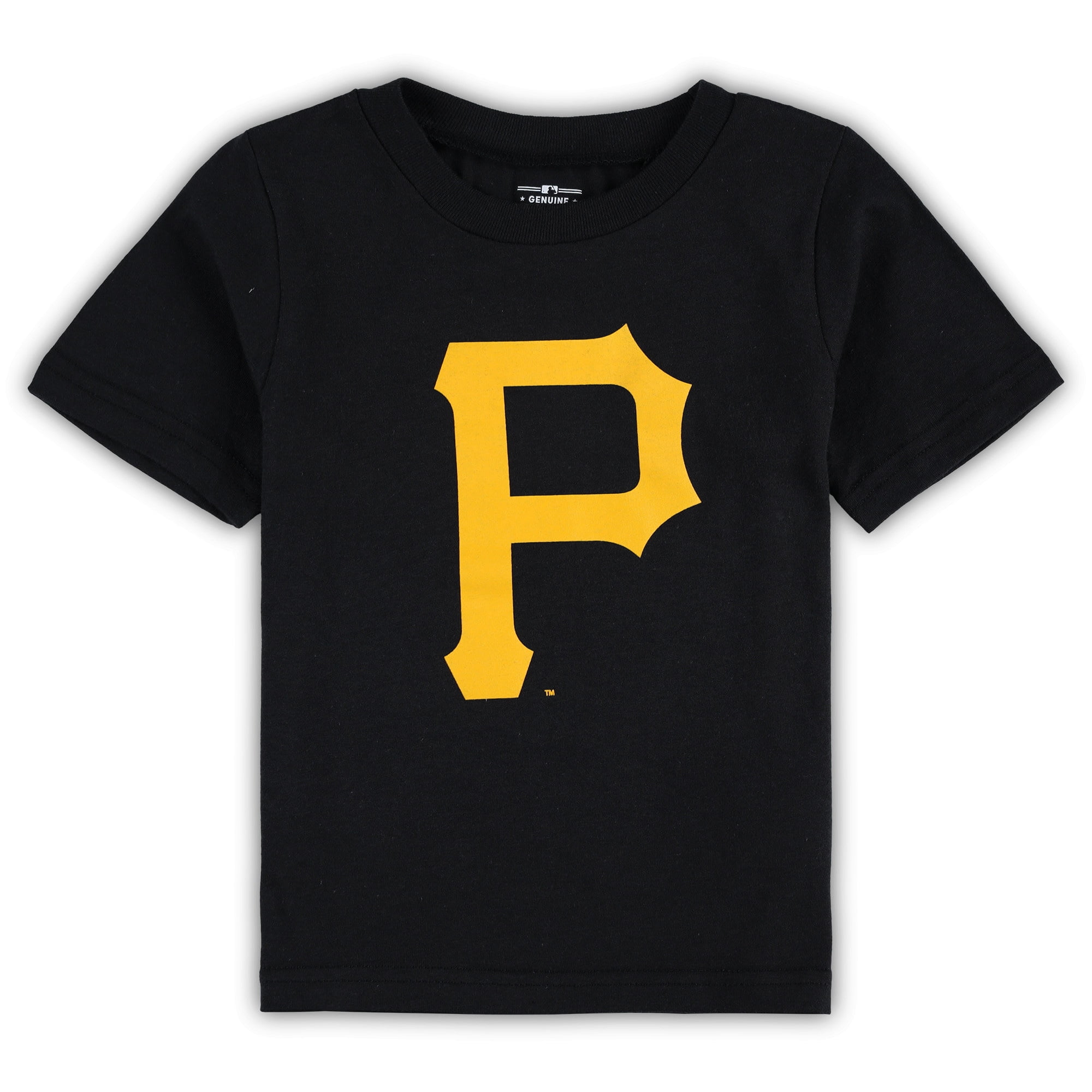Toddler Black Pittsburgh Pirates Team Crew Primary Logo T-Shirt ...