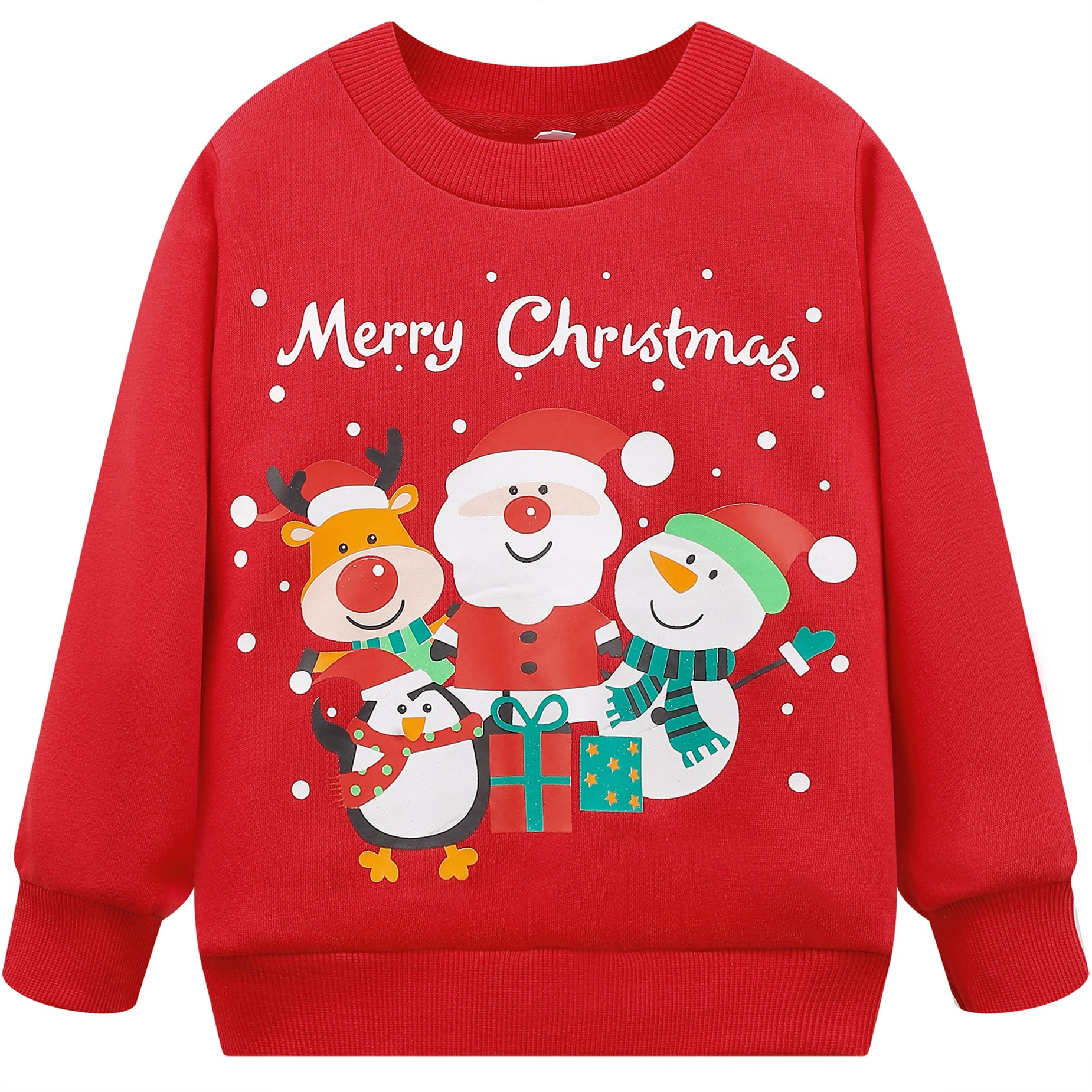Toddler Boy Girl Sweatshirt Christmas Santa Cartoon Pullover Top Baby ...