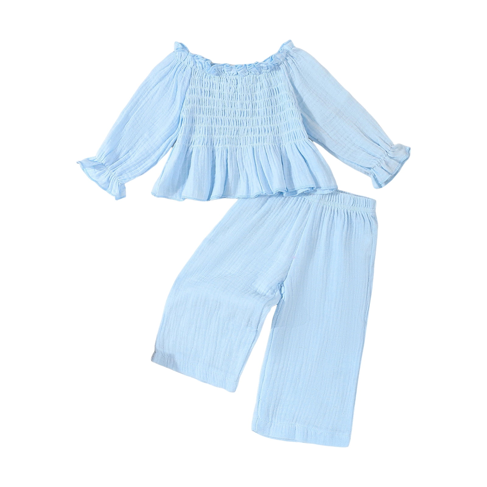 Toddler Boy Girls Clothes Kids Long SleeveT-Shirt and Elastic Prints ...