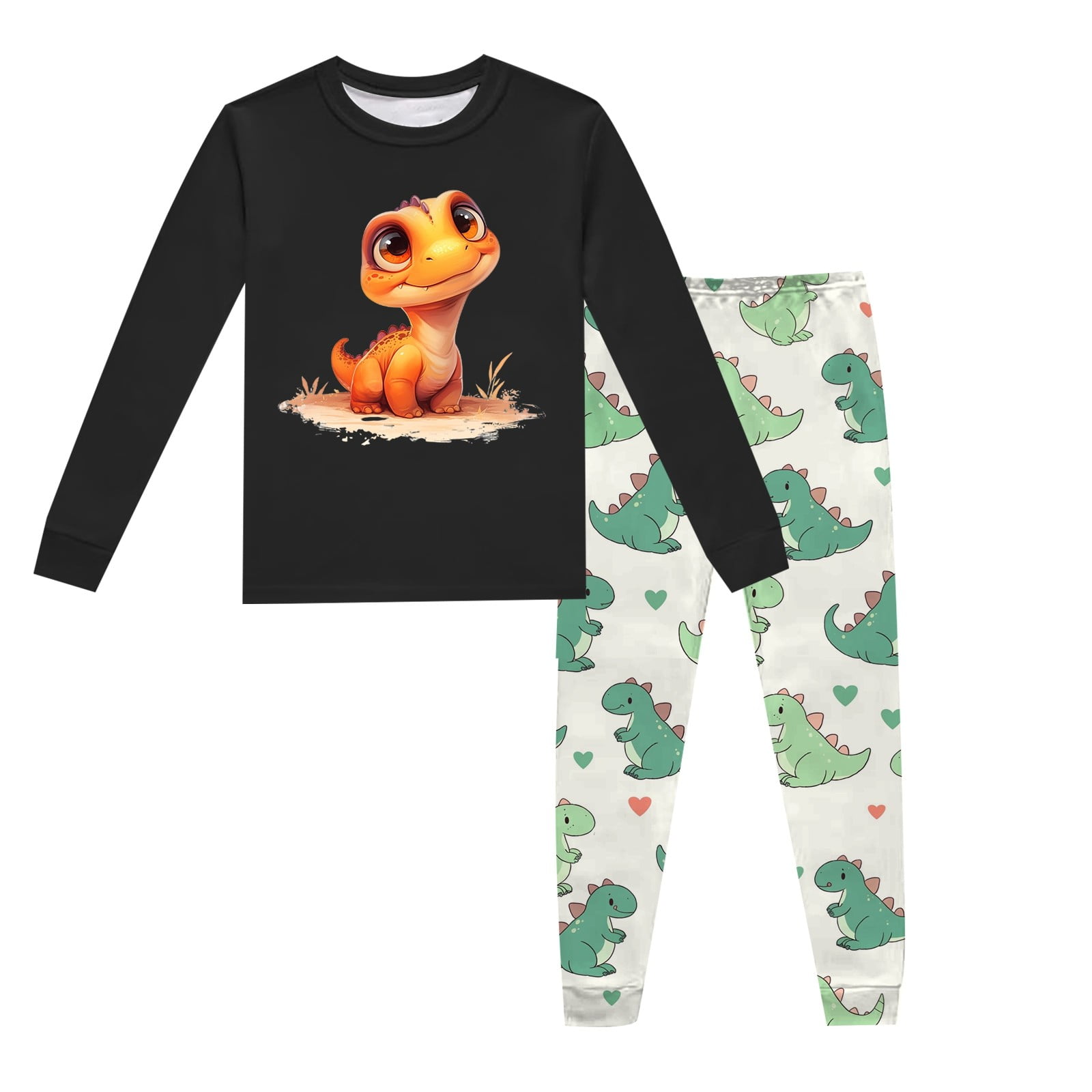 Toddler Boy Pajamas Set Dinosaur Pajama Sleepwear and Long Pants 2 Piece Set Classic Pajamas Set ...