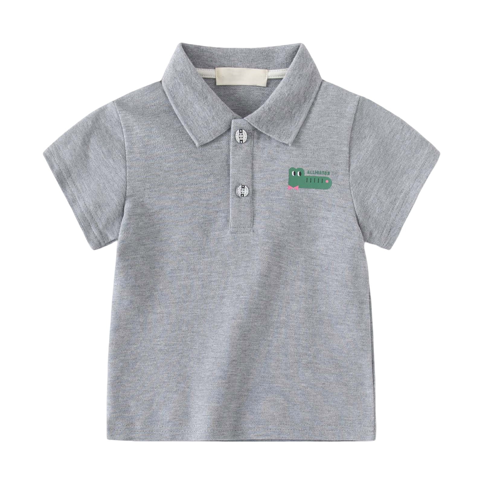 Toddler Boy Polo Shirts Little Girls Lapel Print Summer Children Short ...