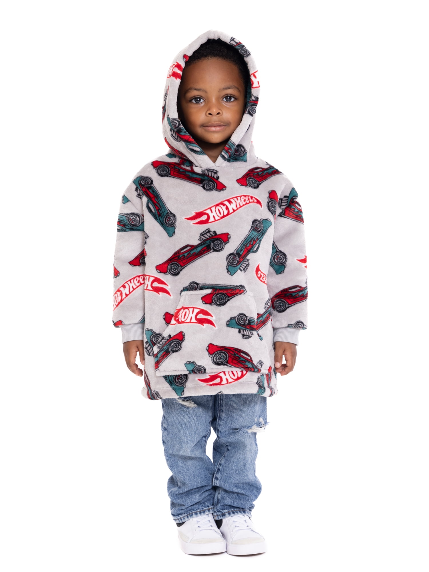 Hot Wheels Boy Snugit Set - All Over Print Super Soft Hoodie - Walmart.com