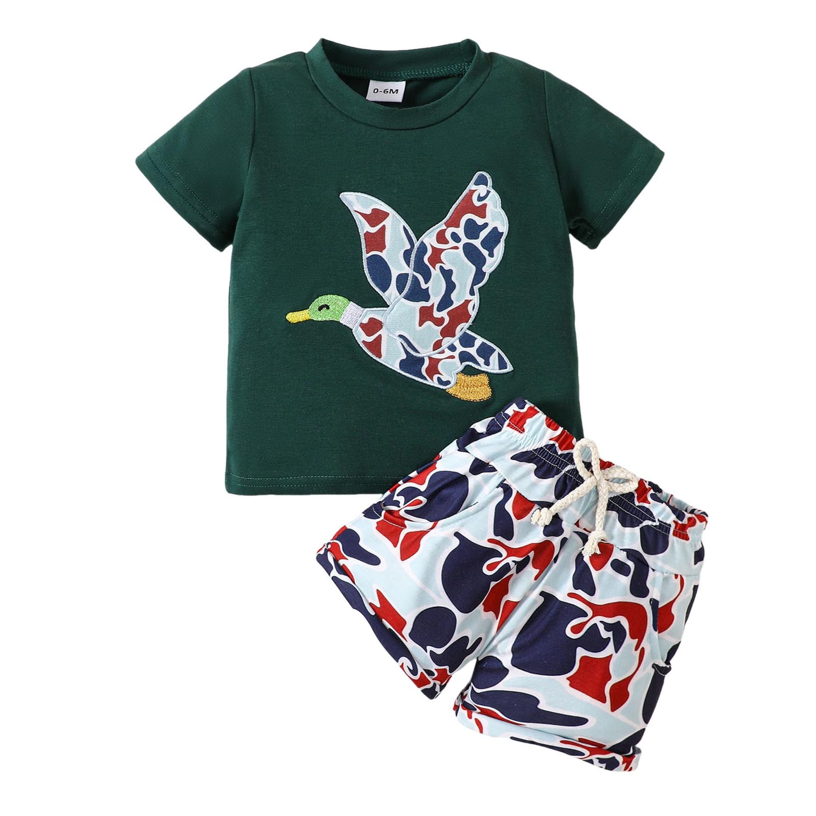Toddler Boy Summer Short Sets Outfits Cotton Casual CrewNeck Short ...