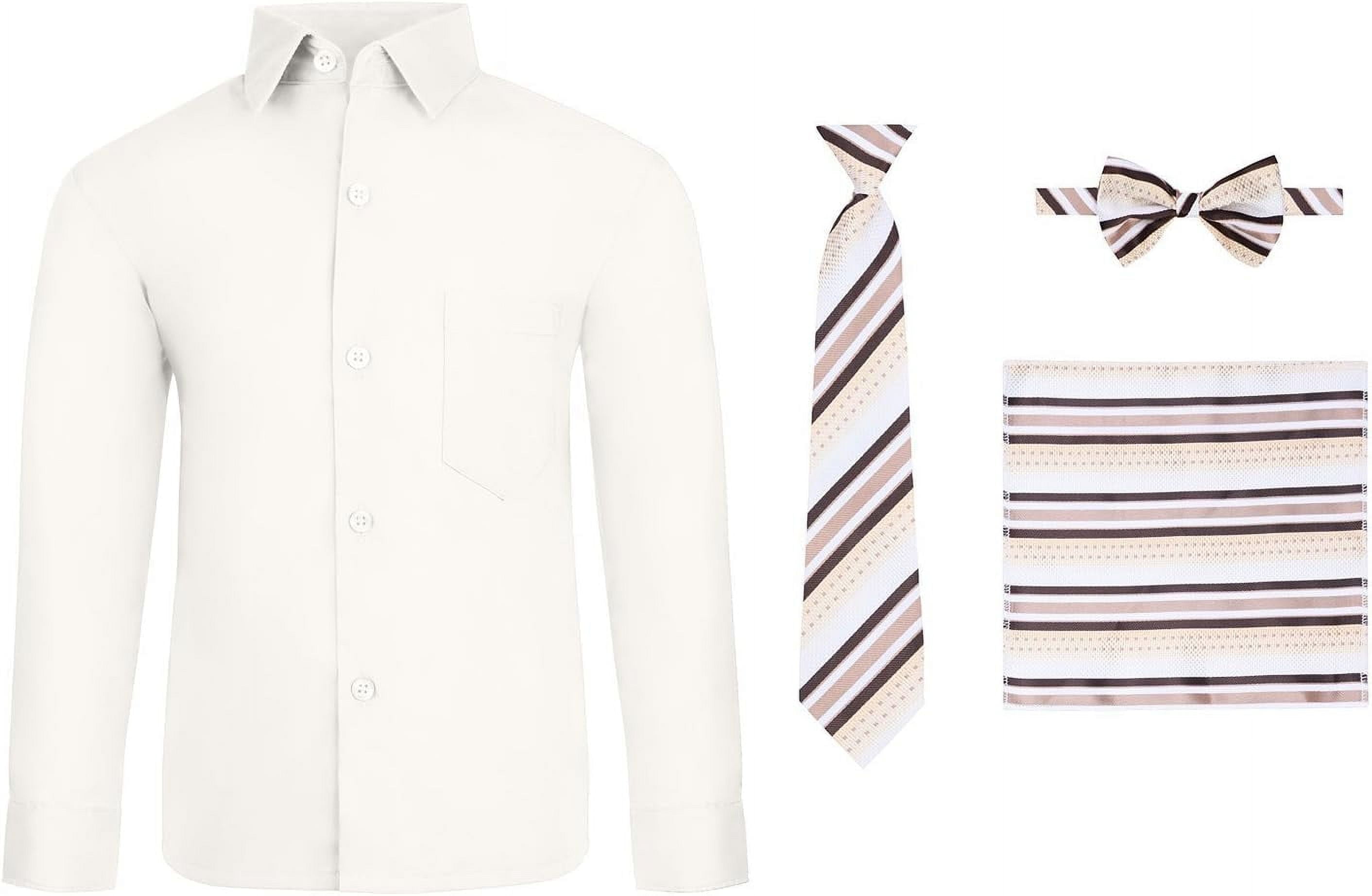 Toddler Boy's Dress Shirt & Tie - Ivory, 2T - Walmart.com