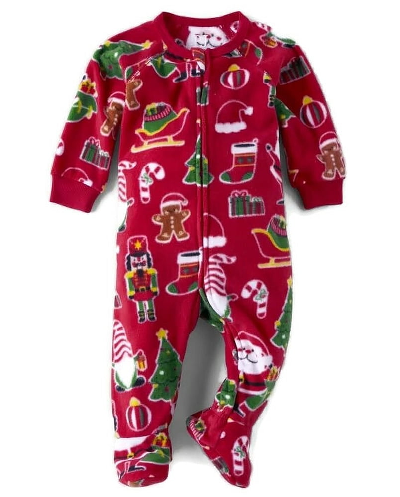 Toddler Boy's Girl's Christmas Nutcracker, Santa Red Fleece Pajama ...