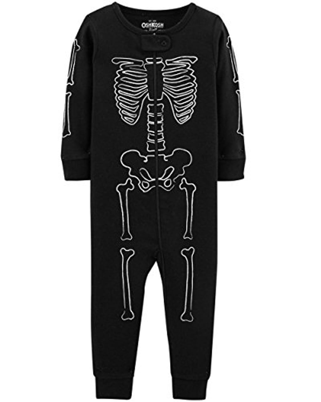 Toddler Boy's Halloween Glow-in-The-Dark Skeleton Cotton Pajama Sleeper ...