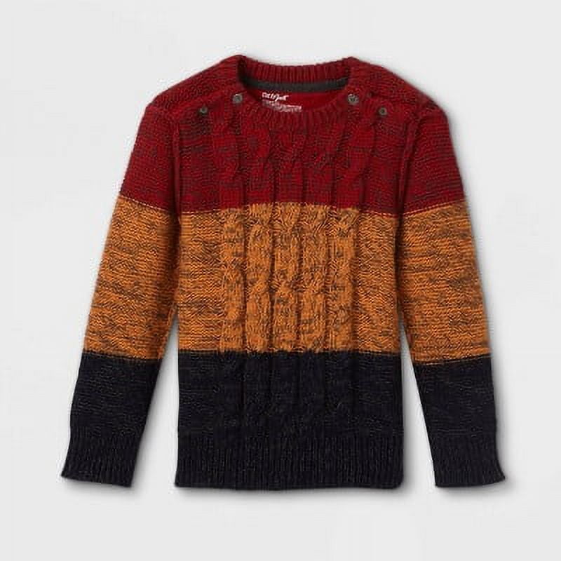 Toddler Boys' Adaptive Cable Pullover Sweater - Cat & Jack- 5T- Sensory ...