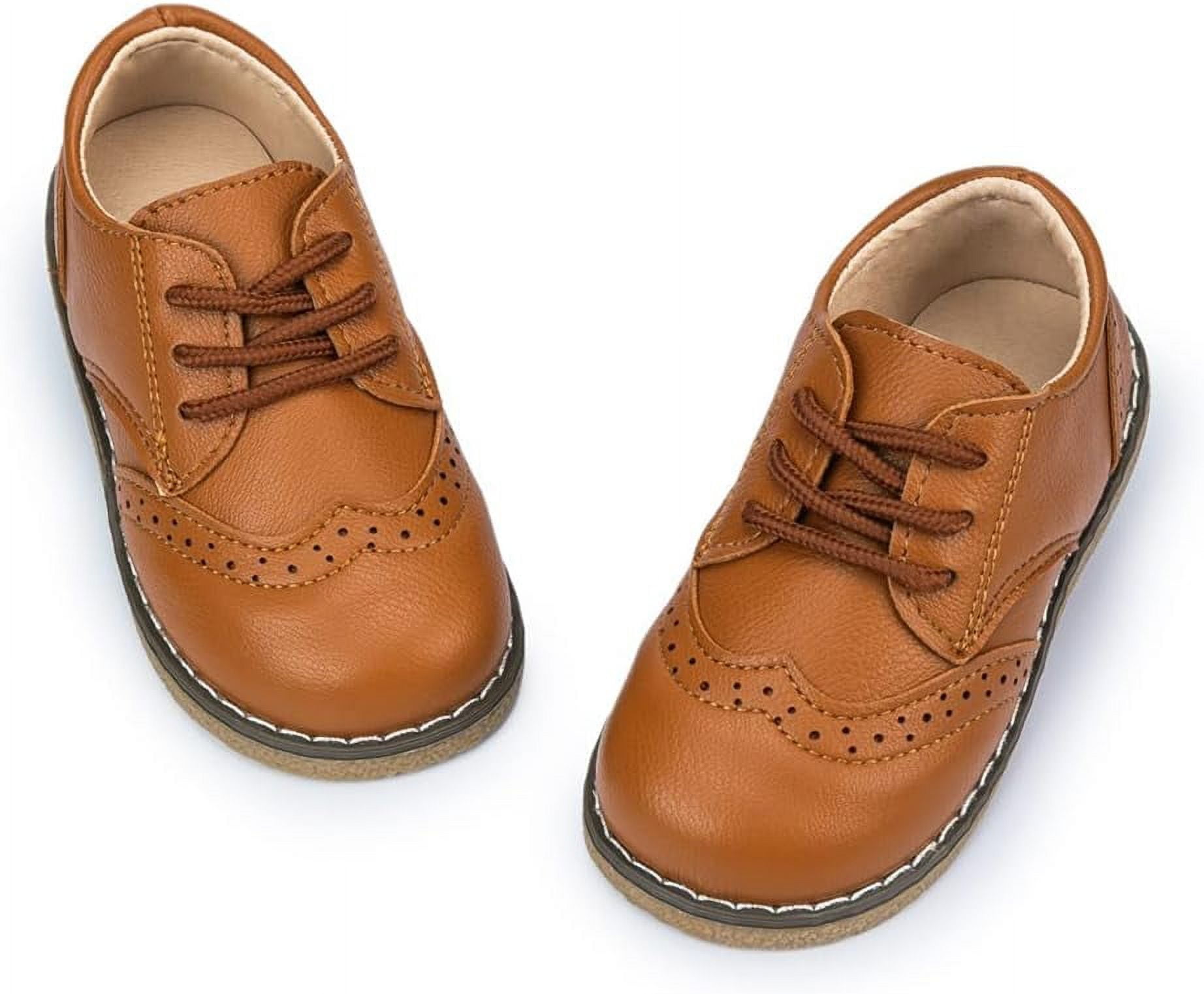 Toddler Boys Girls Dress Shoes Little Kid Wedding Church Dress Shoes PU ...