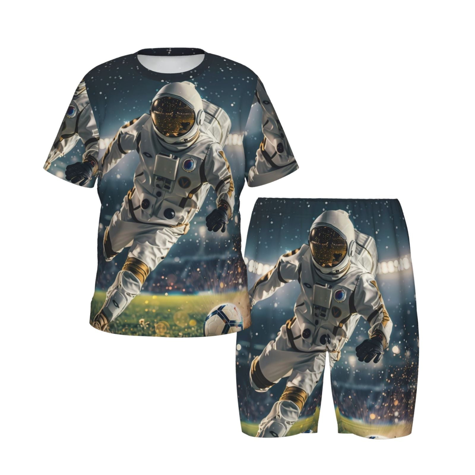 Toddler Boys Girls Pajamas - Astronaut Soccer Field Soft Comfort Kids ...
