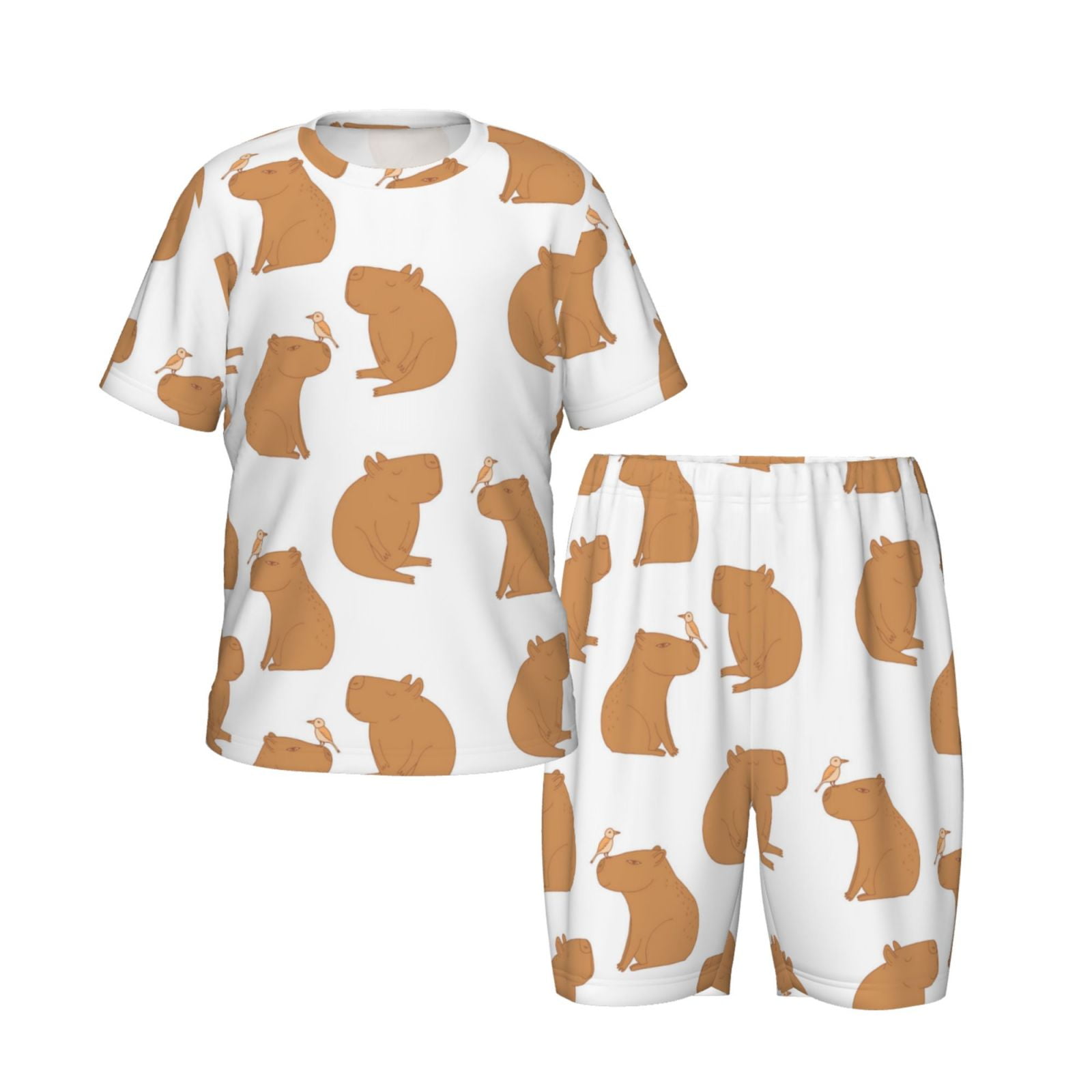 Toddler Boys Girls Pajamas - Capybaras Birds Soft Comfort Kids Pajamas ...