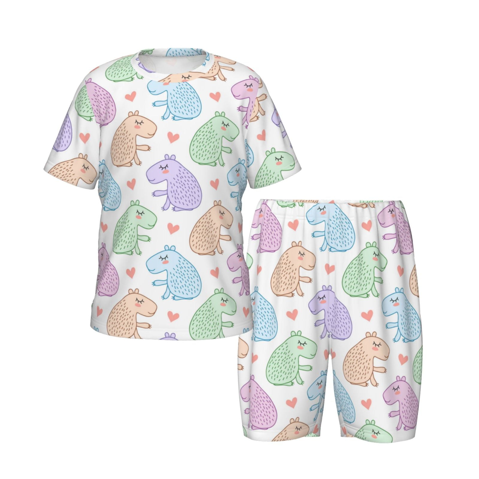 Toddler Boys Girls Pajamas - Colorful Capybaras Soft Kids Pajamas Short ...